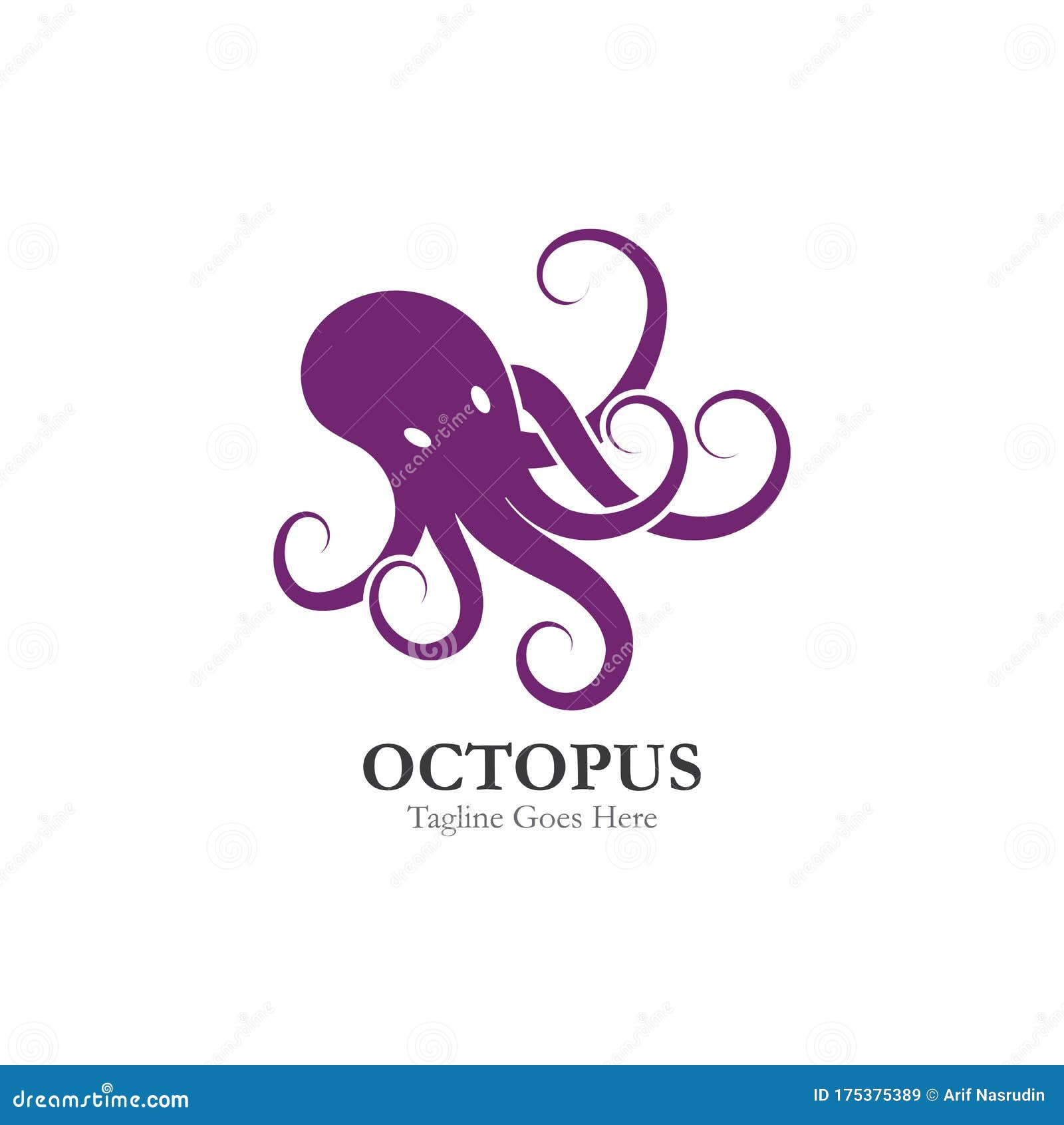 Octopus Logo or Symbol Icon Illustration Design Template Stock ...