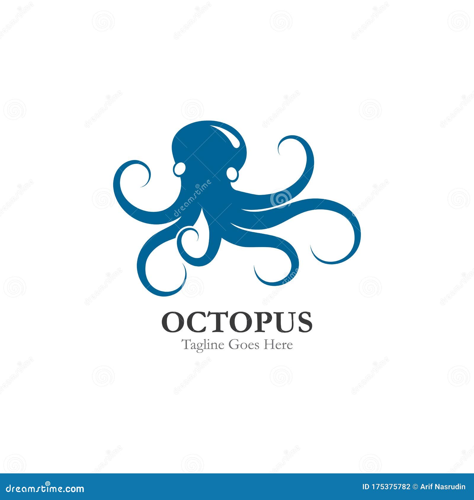 Octopus Logo or Symbol Icon Illustration Design Template Stock ...