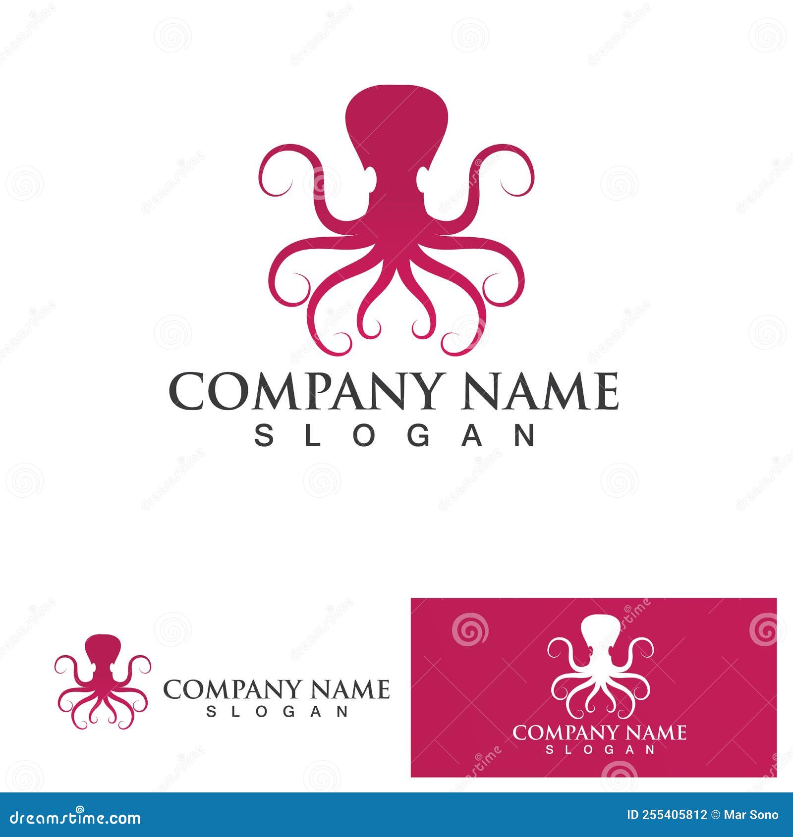 Octopus Logo Vector Design Symbol Stock Vector - Illustration of ...