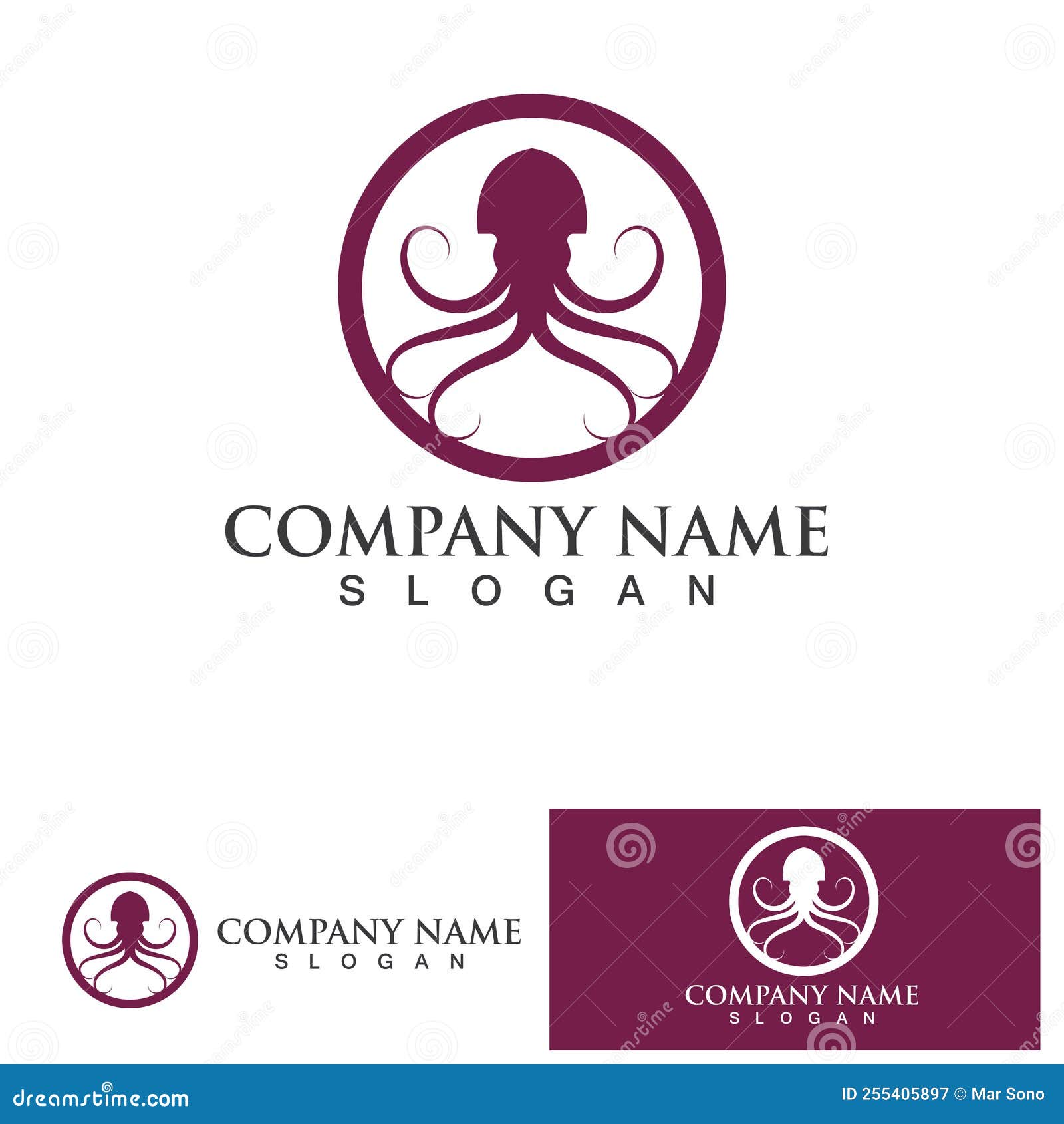 Octopus Logo Vector Design Symbol Stock Vector - Illustration of ...