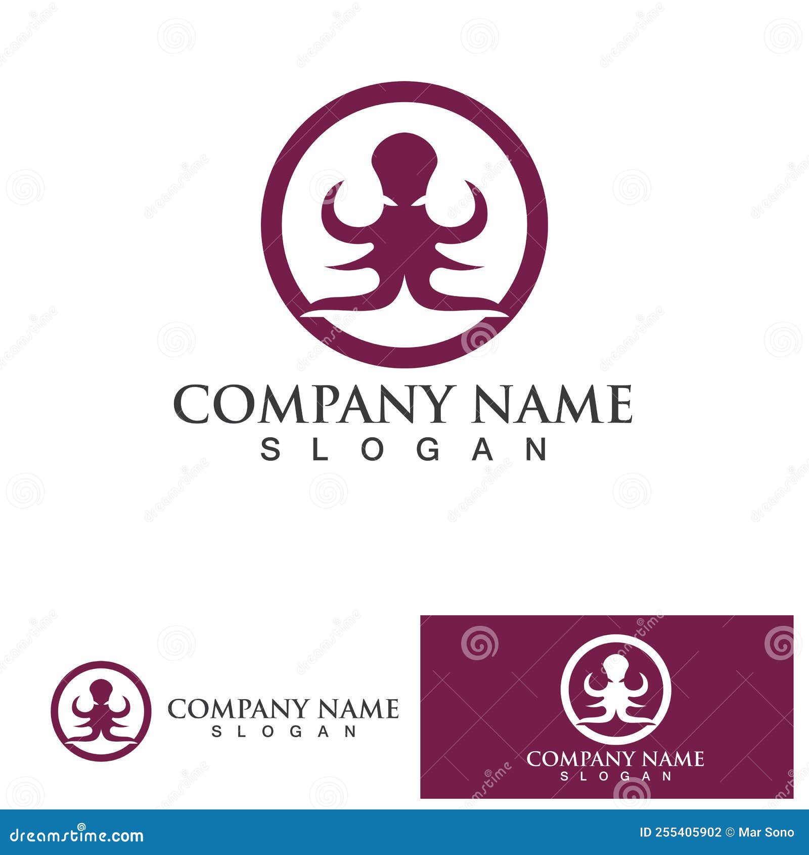 Octopus Logo Vector Design Symbol Stock Vector - Illustration of ...