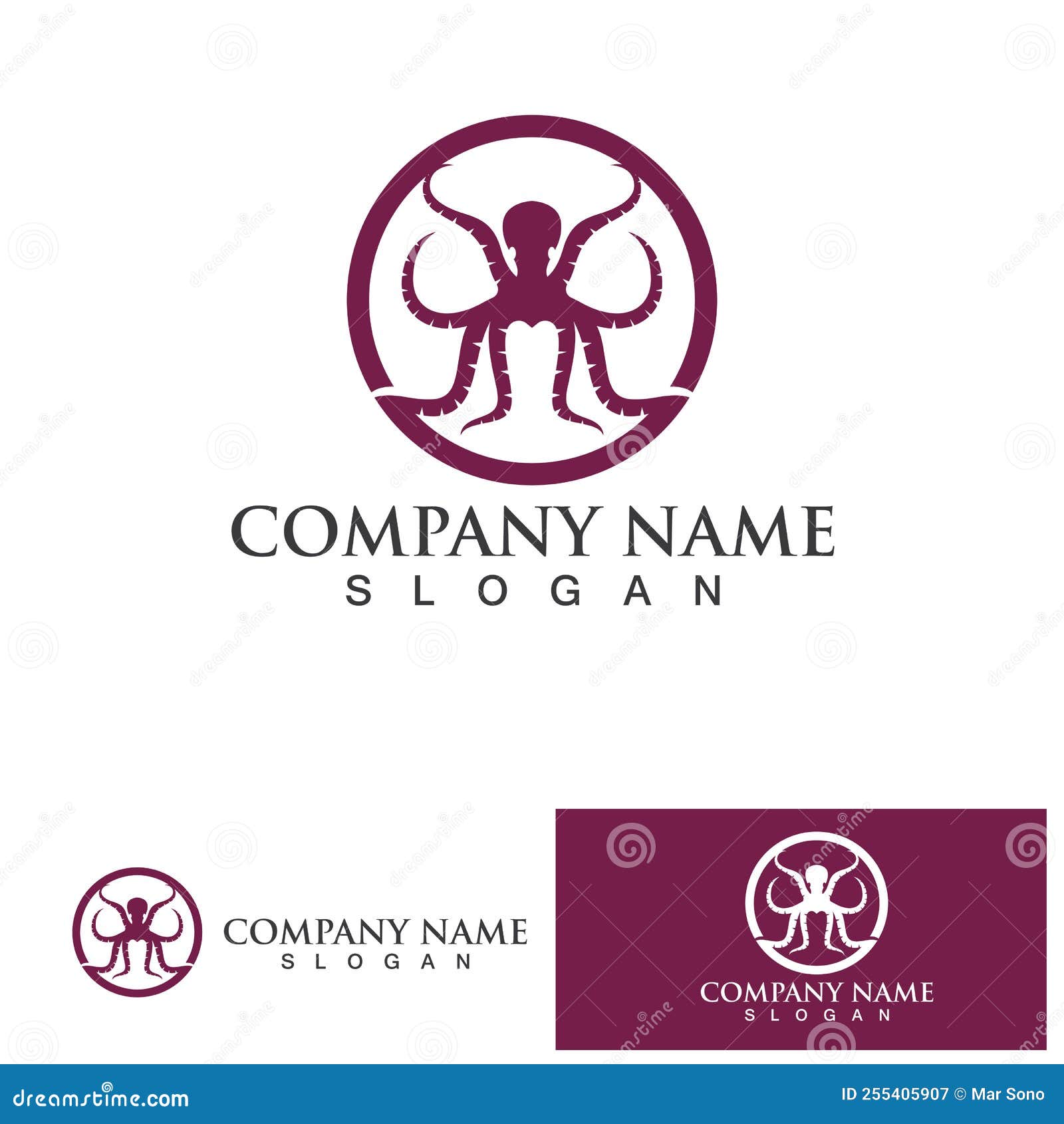 Octopus Logo Vector Design Symbol Stock Vector - Illustration of ...