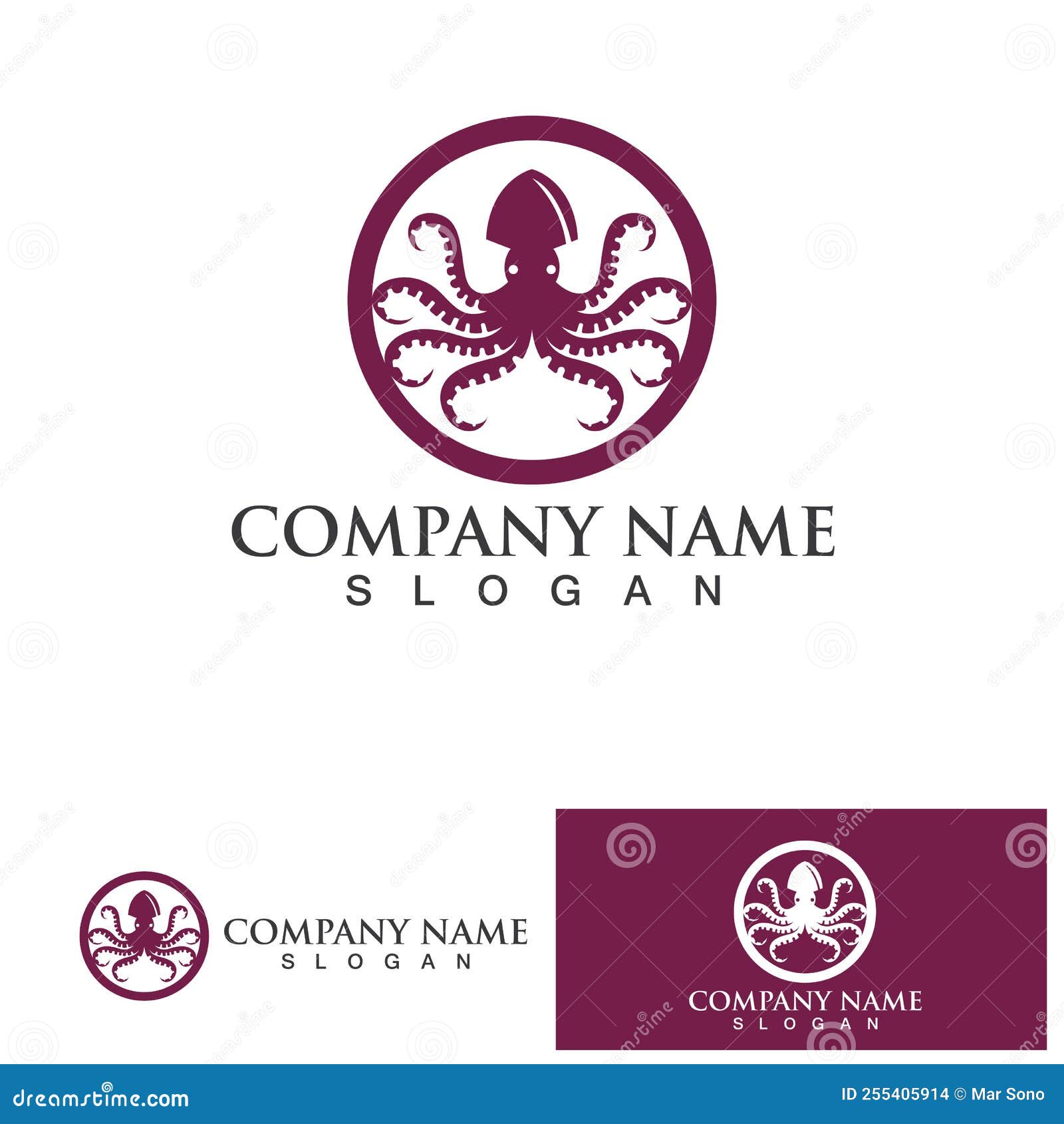 Octopus Logo Vector Design Symbol Stock Vector - Illustration of animal ...
