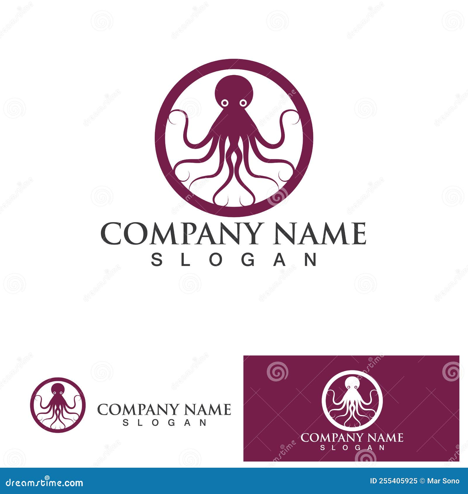 Octopus Logo Vector Design Symbol Stock Vector - Illustration of ...