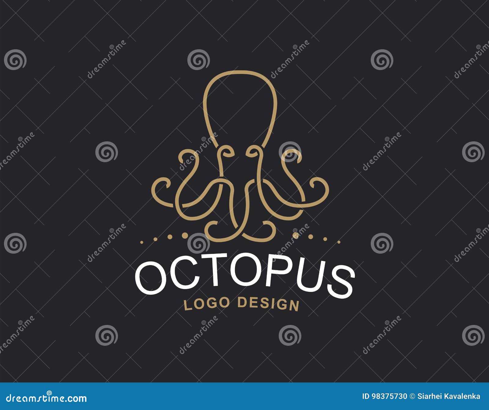 Octopus Logo - Vector Illustration. Emblem Design Stock Vector ...