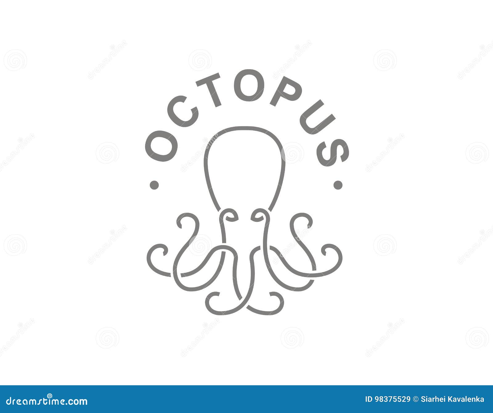 Octopus Logo - Vector Illustration. Emblem Design | CartoonDealer.com ...