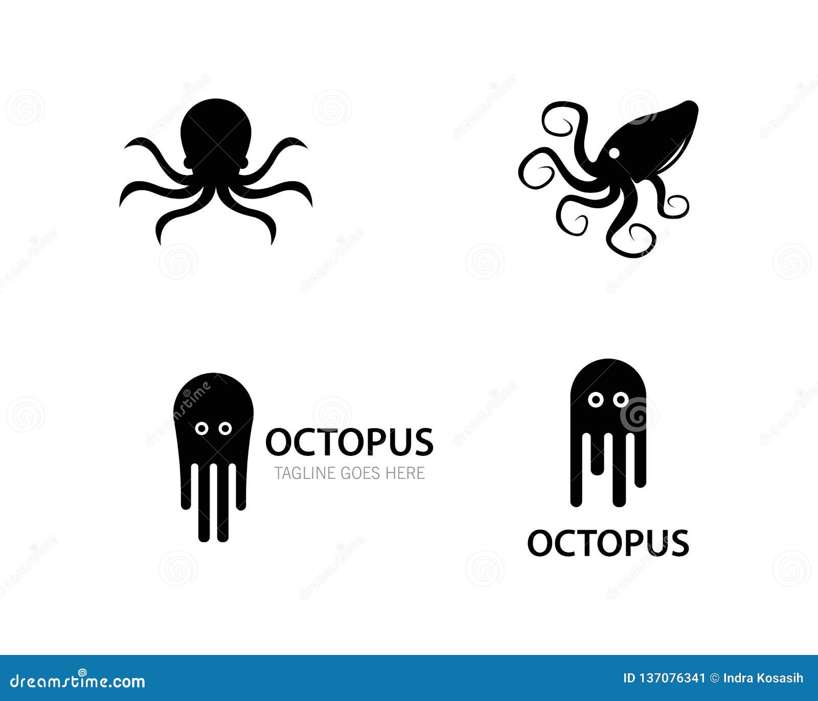 Octopus. Logo stock vector. Illustration of emblem, design - 137076341