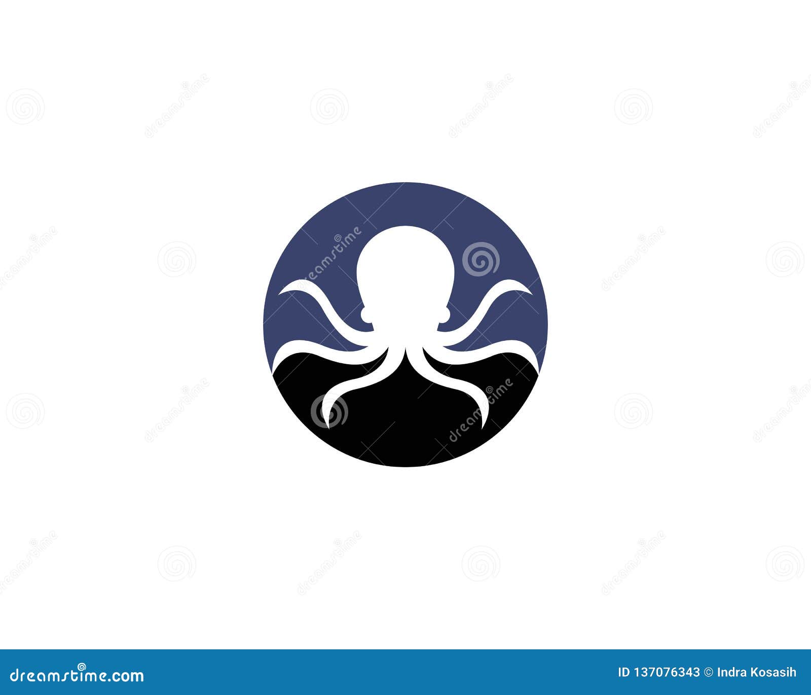 Octopus. Logo stock vector. Illustration of logo, marine - 137076343