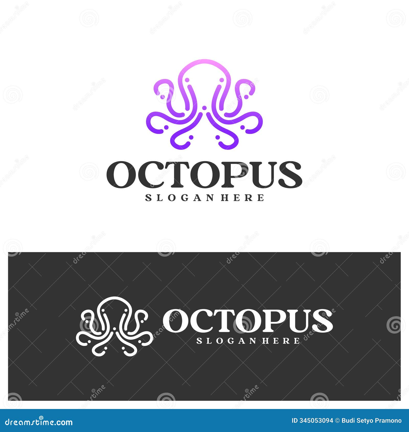 Octopus Logo Vector Illustration. Simple Octopus Logo Design Concept ...