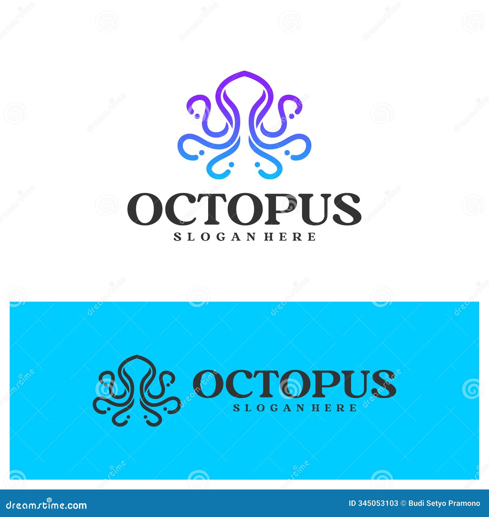 Octopus Logo Vector Illustration. Simple Octopus Logo Design Concept ...