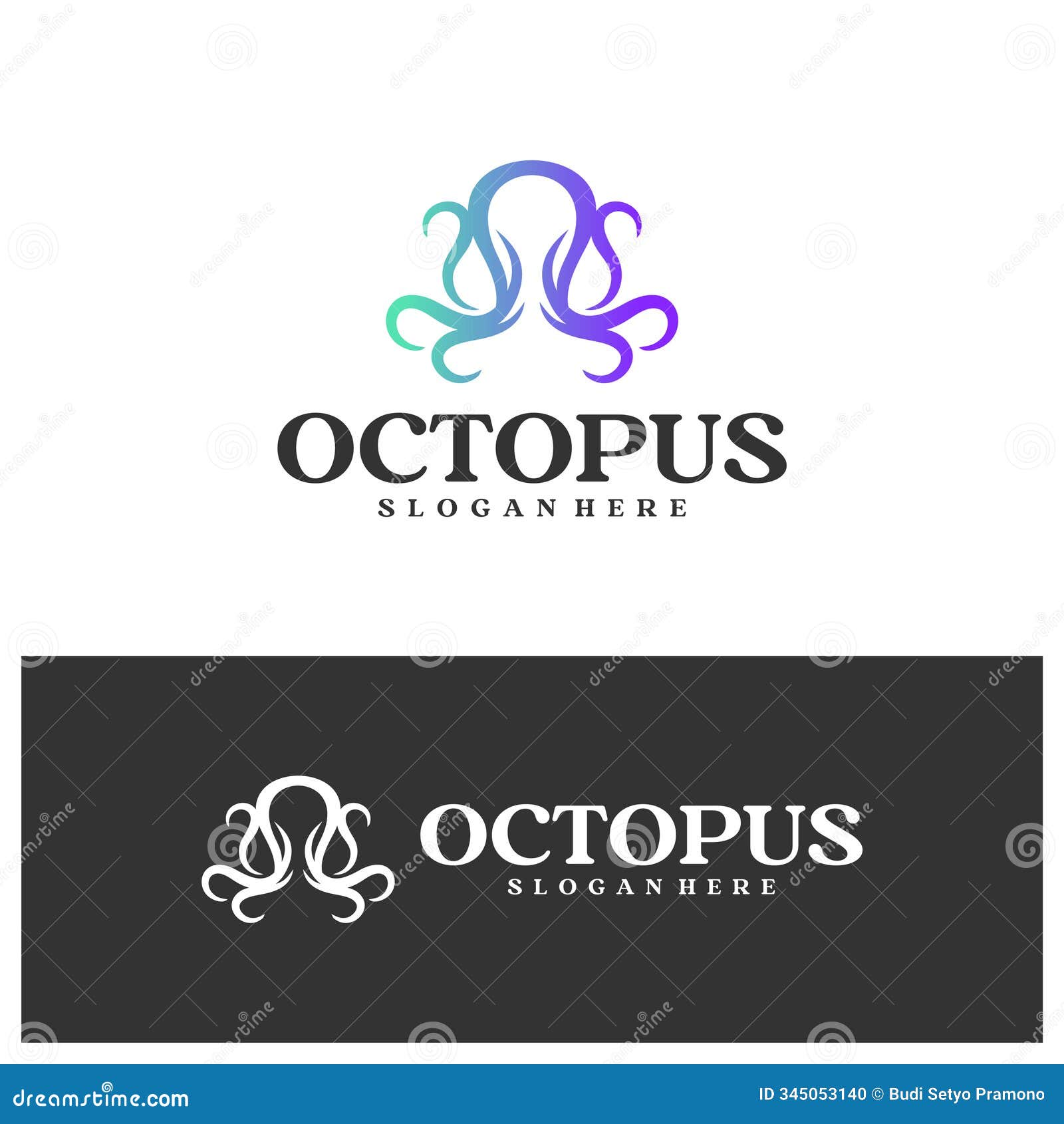 Octopus Logo Vector Illustration. Simple Octopus Logo Design Concept ...