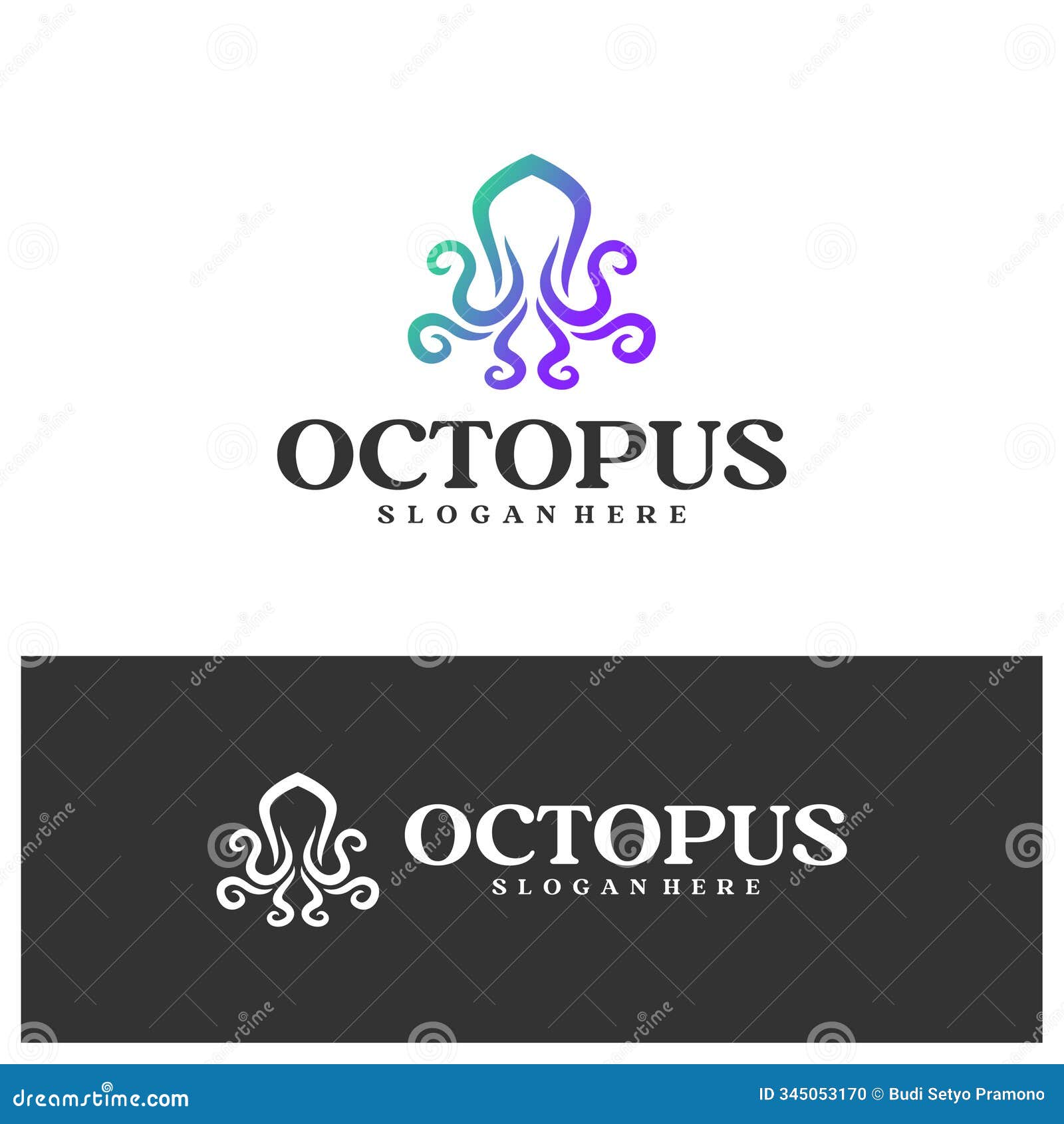 Octopus Logo Vector Illustration. Simple Octopus Logo Design Concept ...