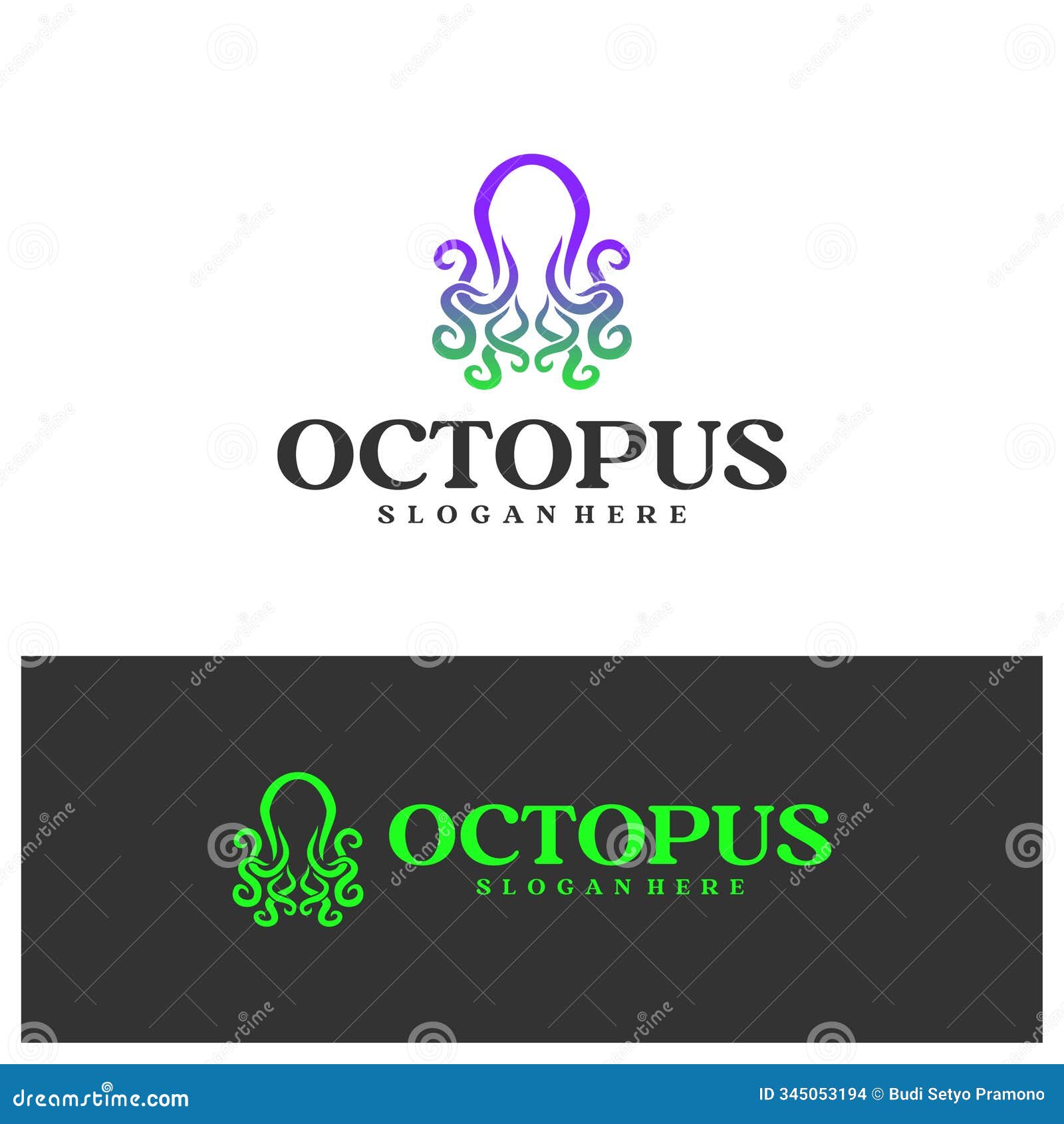 Octopus Logo Vector Illustration. Simple Octopus Logo Design Concept ...