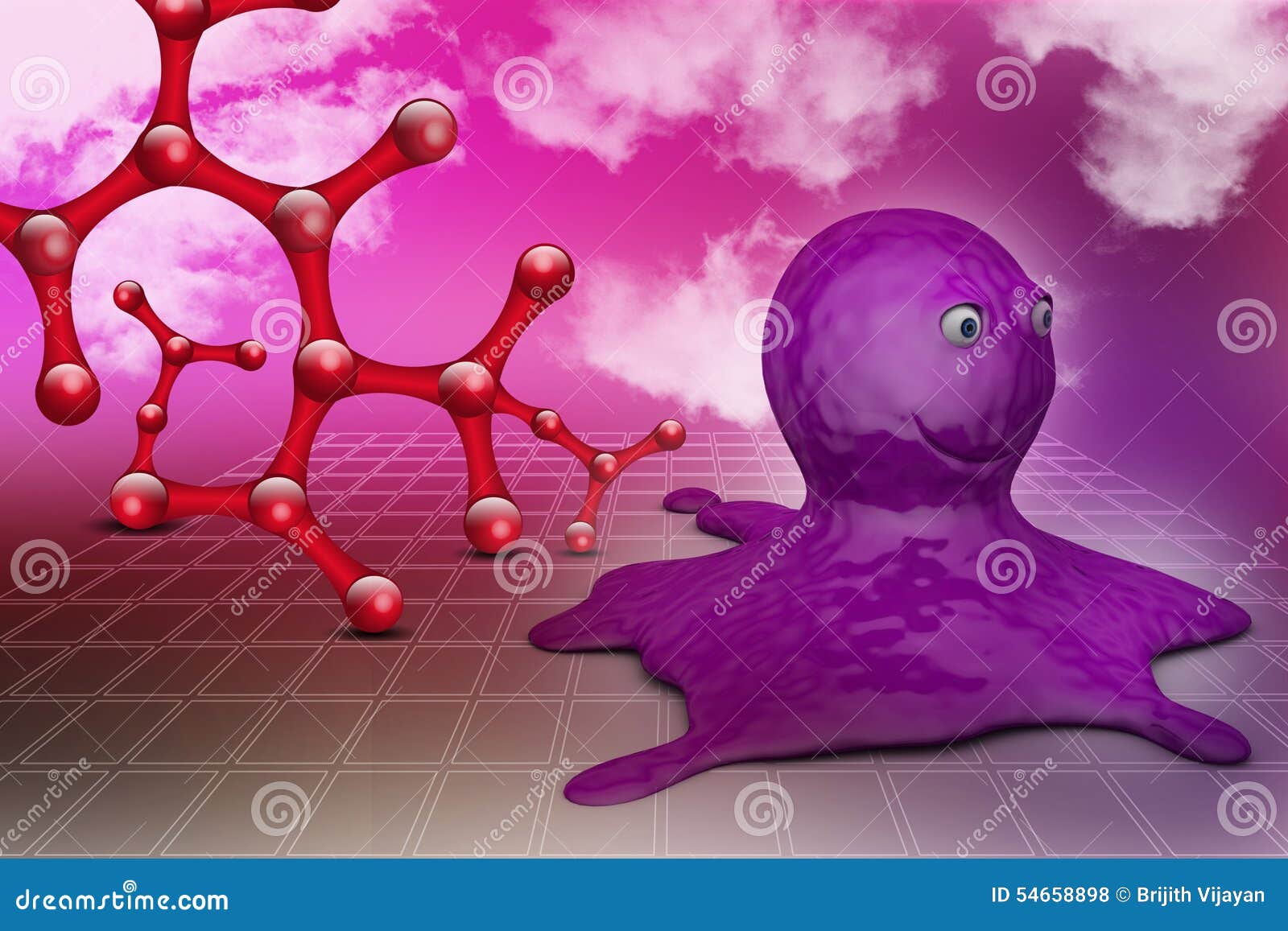 Octopus Looking Blue Neurons Royalty-Free Stock Photo | CartoonDealer ...