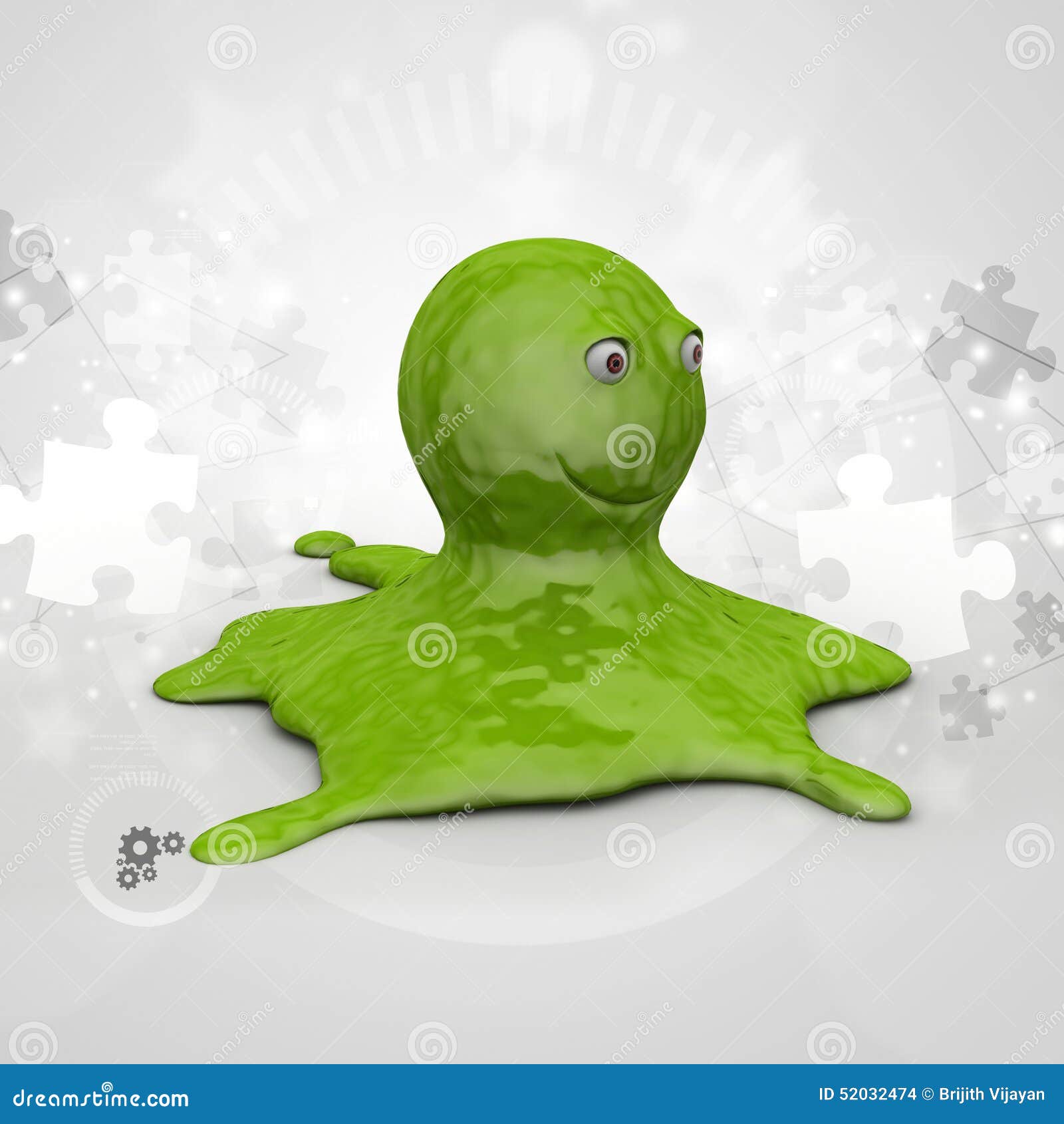 Octopus Looking Blue Neurons Royalty-Free Stock Photo | CartoonDealer ...