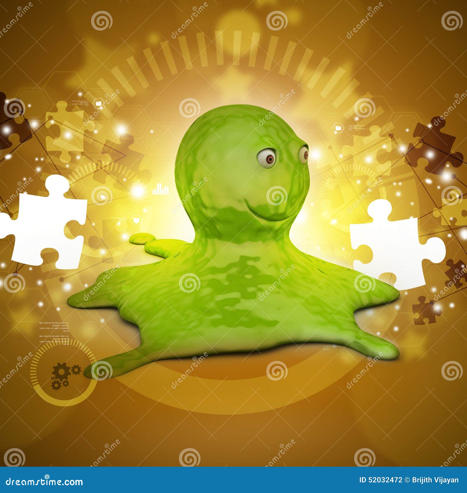 Octopus Looking Blue Neurons Royalty-Free Stock Photo | CartoonDealer ...