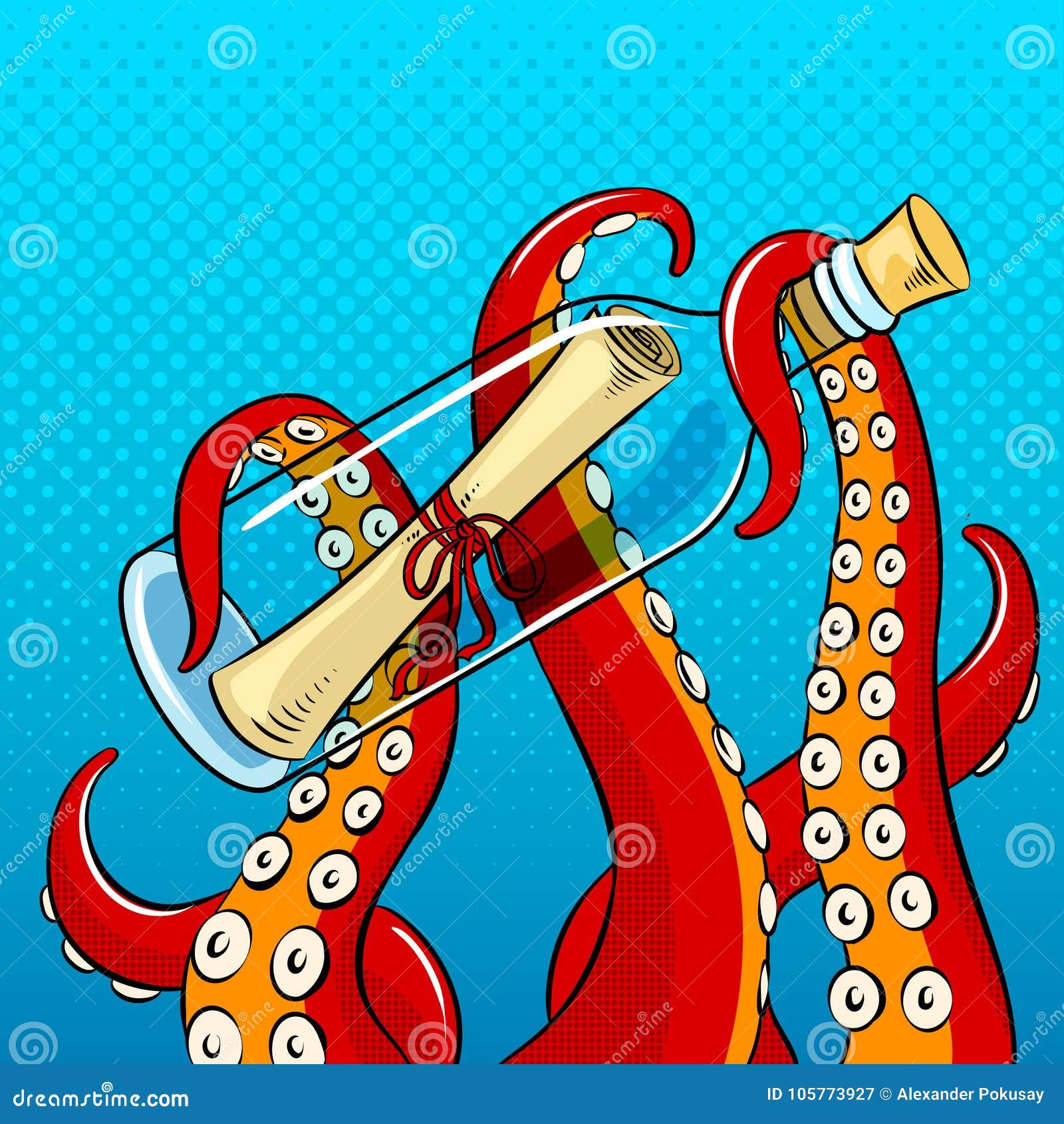 Octopus Hold The Sign Vector Illustration | CartoonDealer.com #34562018