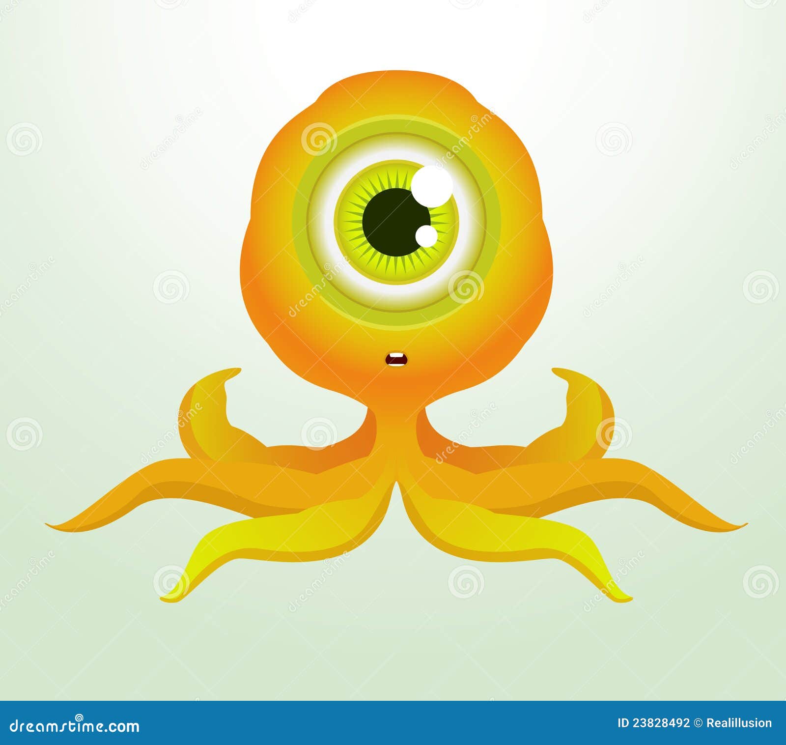 Octopus Monster stock vector. Illustration of underwater - 23828492