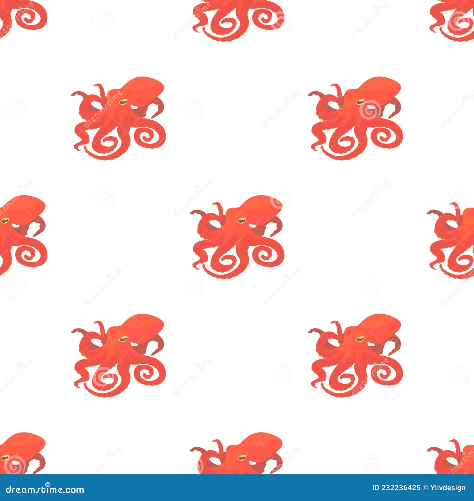Octopus Pattern Seamless Vector Stock Vector - Illustration of symbol ...