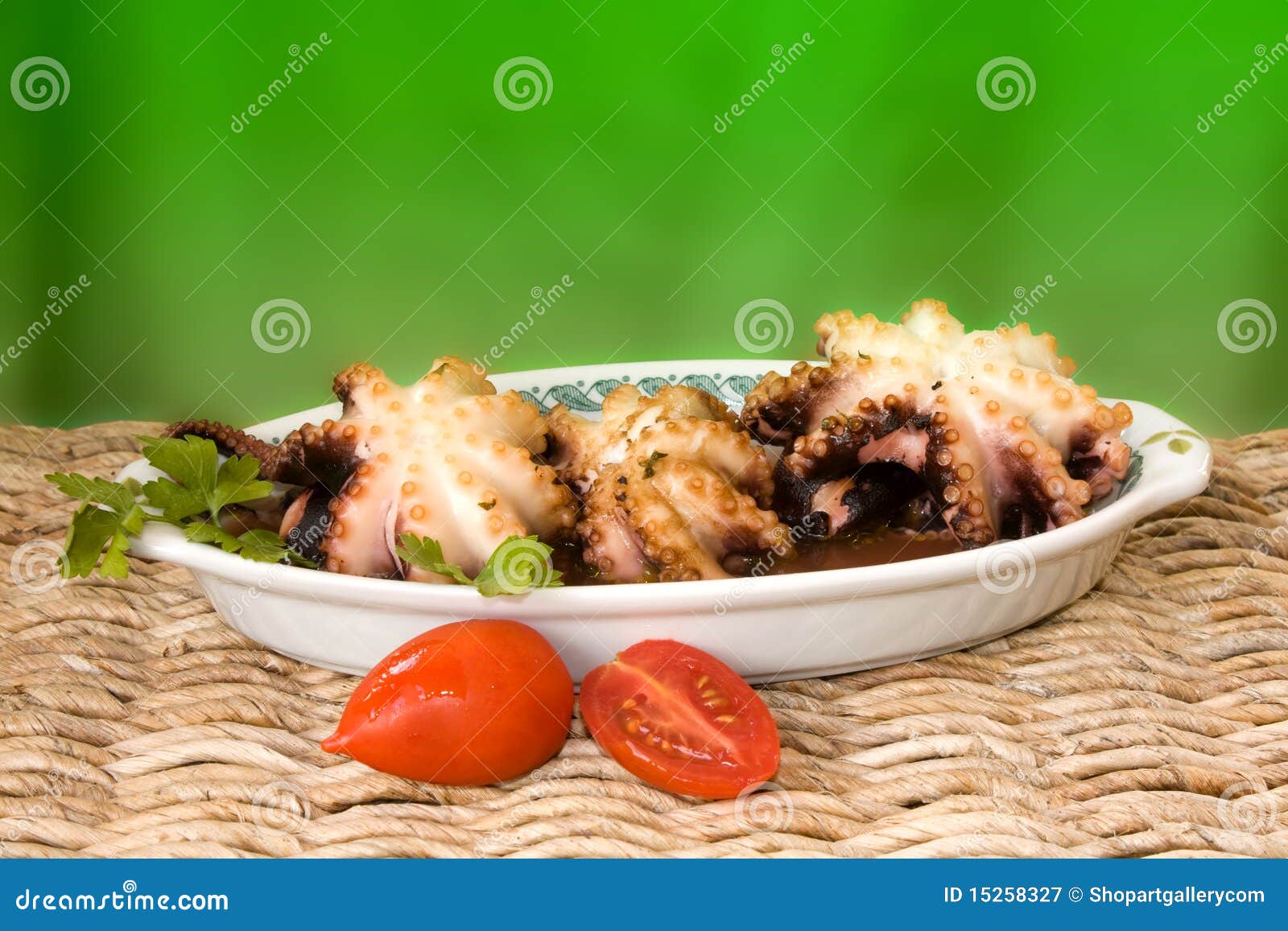 Octopus Plate stock image. Image of kitchen, healthy - 15258327