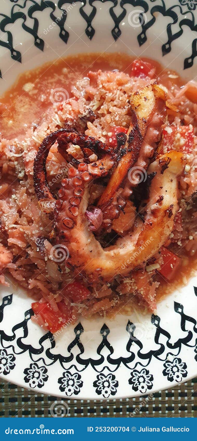 Octopus Rice seafood stock photo. Image of food, dessert - 253200704