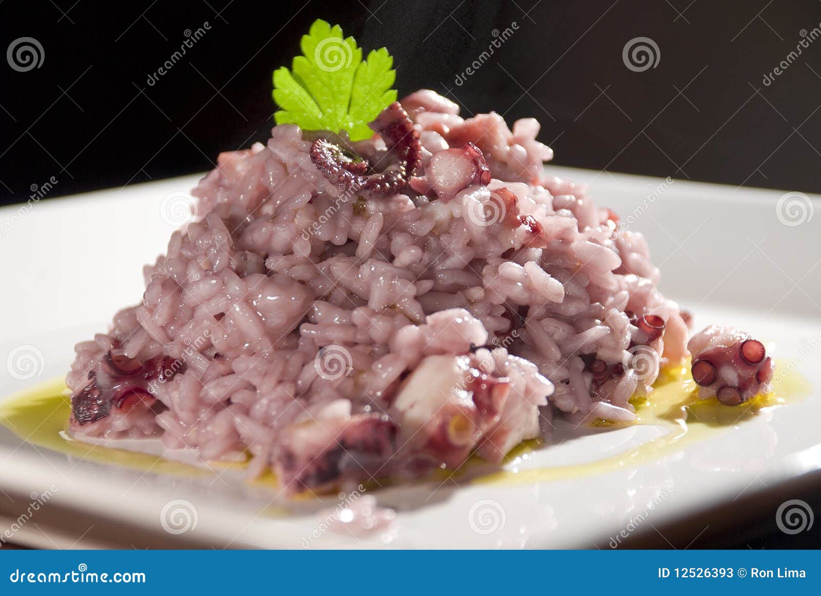 Octopus Risotto stock image. Image of black, beautiful - 12526393