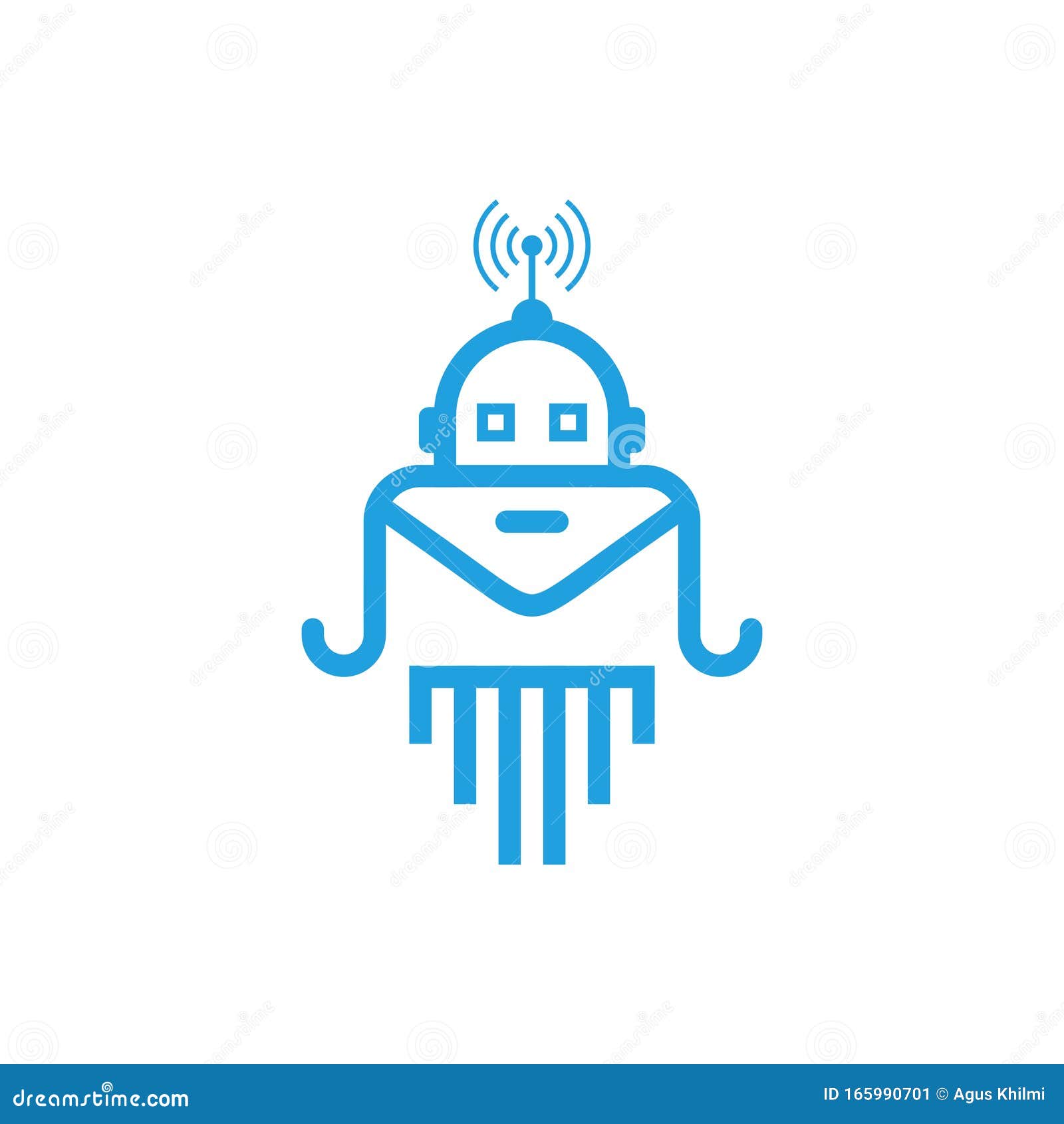 Octopus robot logo vector stock illustration. Illustration of octopus ...