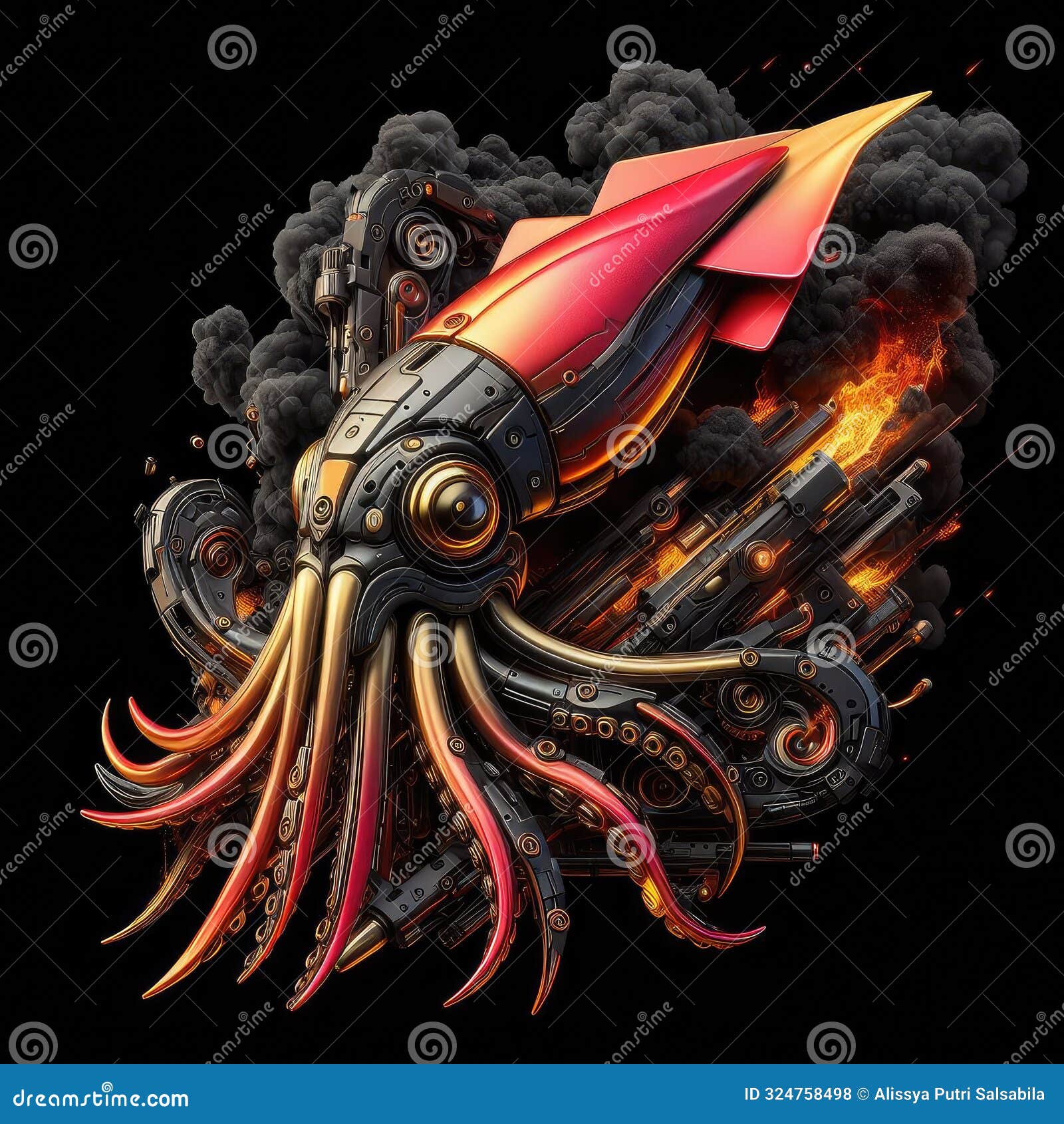 Octopus Robot Logo Vector Stock Image | CartoonDealer.com #165990745