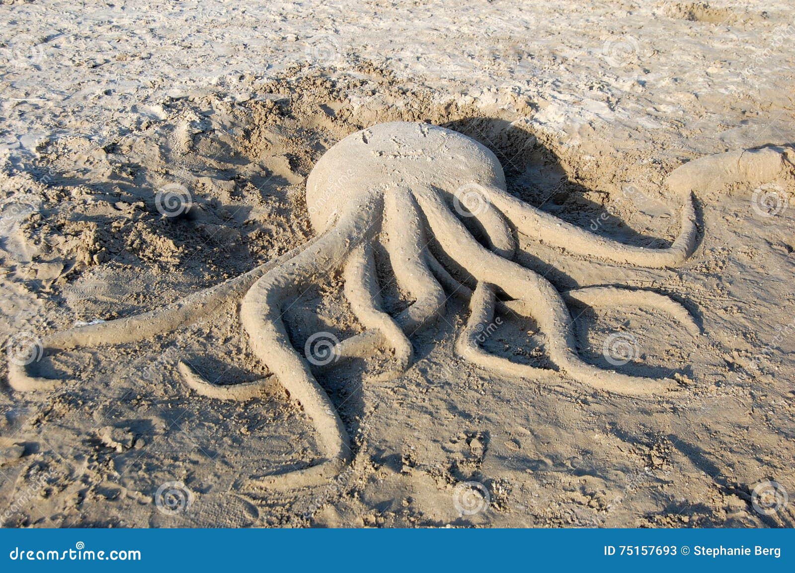 Sand The In Octopus Scjlpture