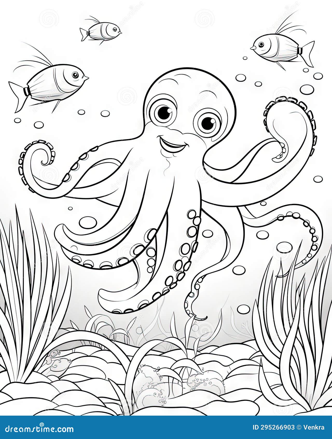Octopus Sea Animal Coloring Pages Royalty-Free Stock Photo ...