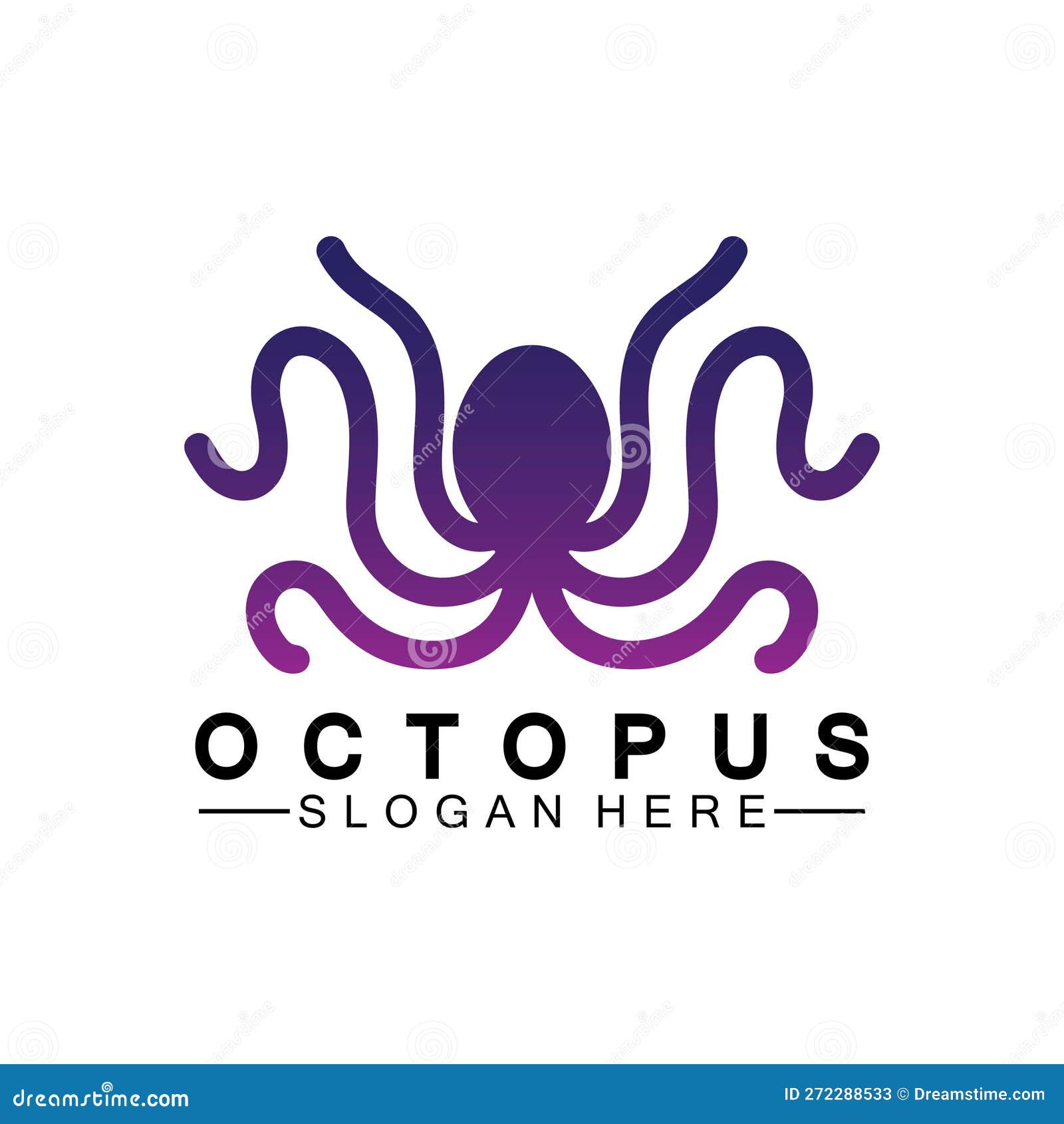Octopus Simple Modern Line Art Logo Design-vector Illustration Stock ...