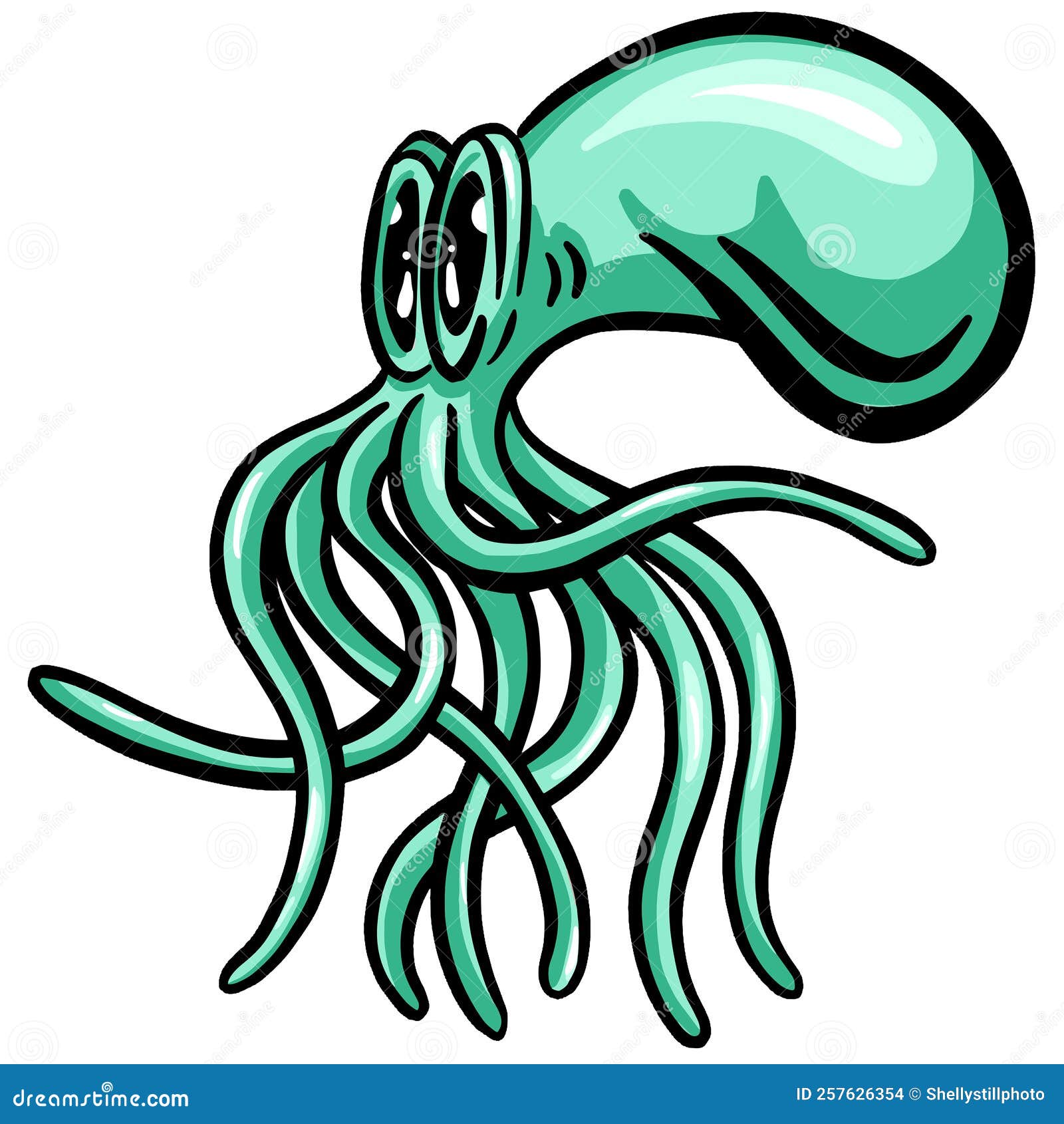 Octopus Squid Cartoon Mascot Logo Character in Vector Stock Vector ...