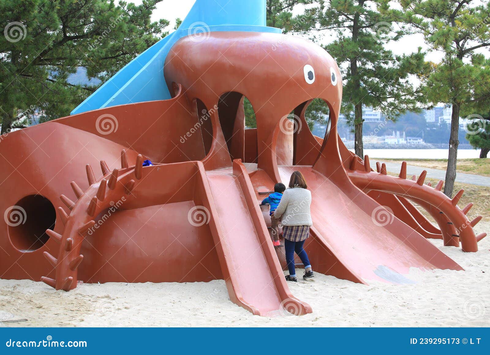 A Octopus-styled Slide in the Playground of Japan Editorial Stock Photo ...