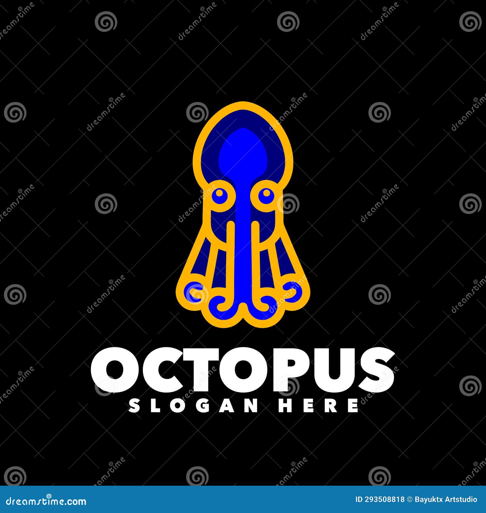Octopus symbol logo stock vector. Illustration of symbol - 293508818