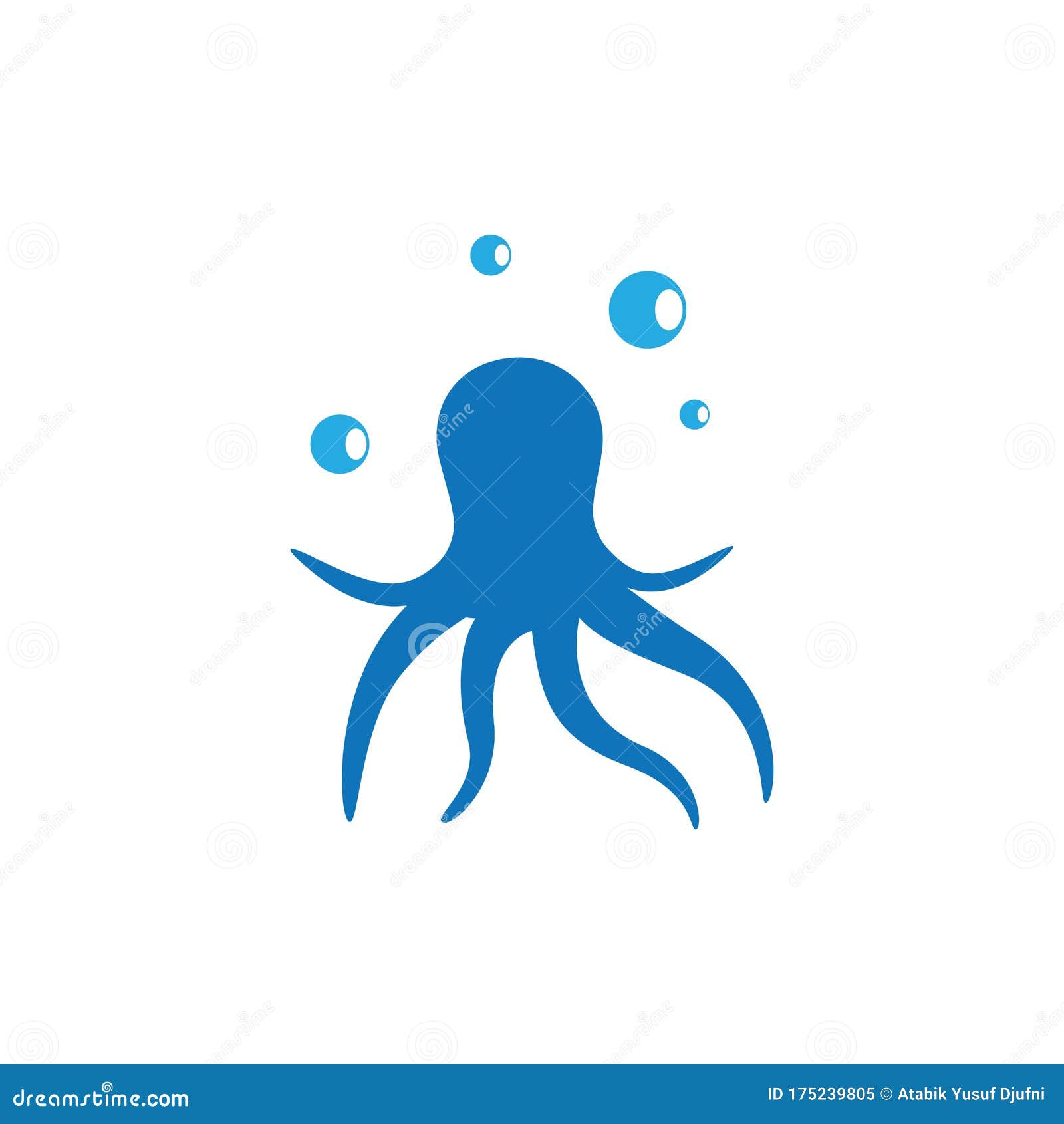 No Octopus Symbol Isolated On White Background. Underwater Animal ...