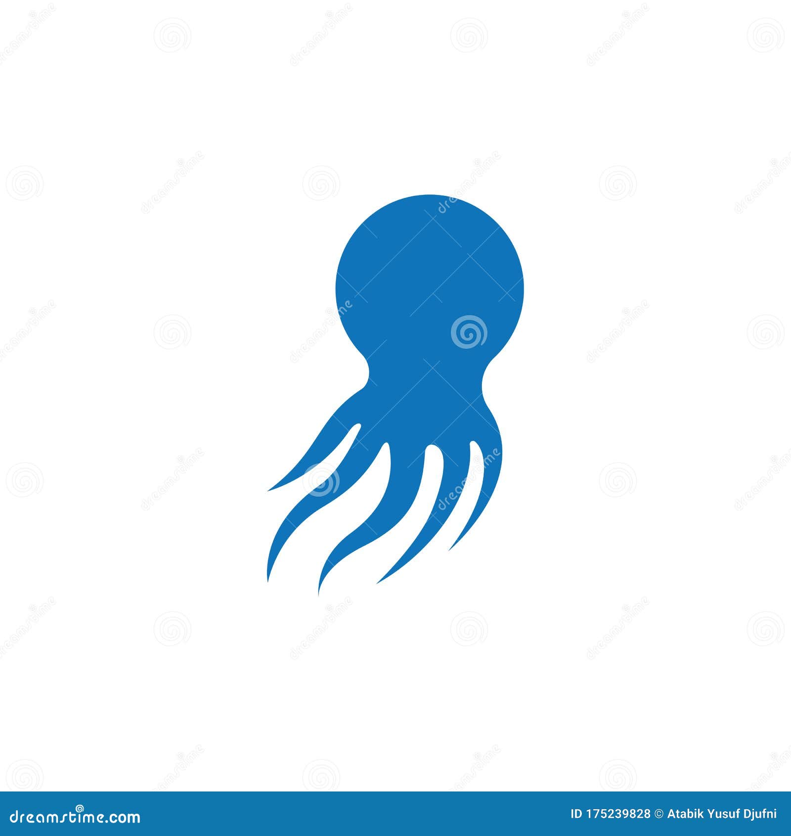 No Octopus Symbol Isolated On White Background. Underwater Animal ...