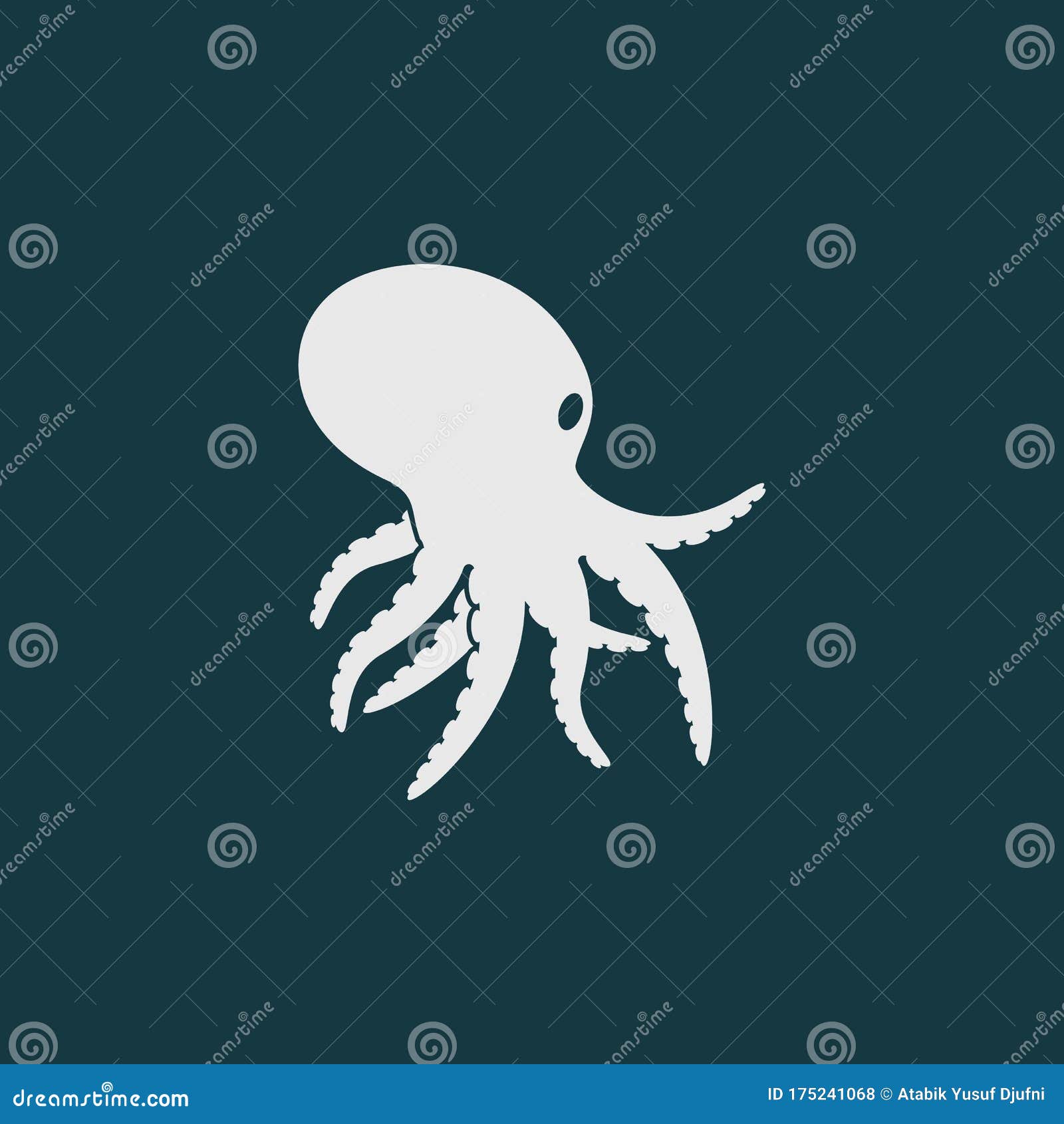 Octopus Symbol Vector Icon Illustration Stock Vector - Illustration of ...