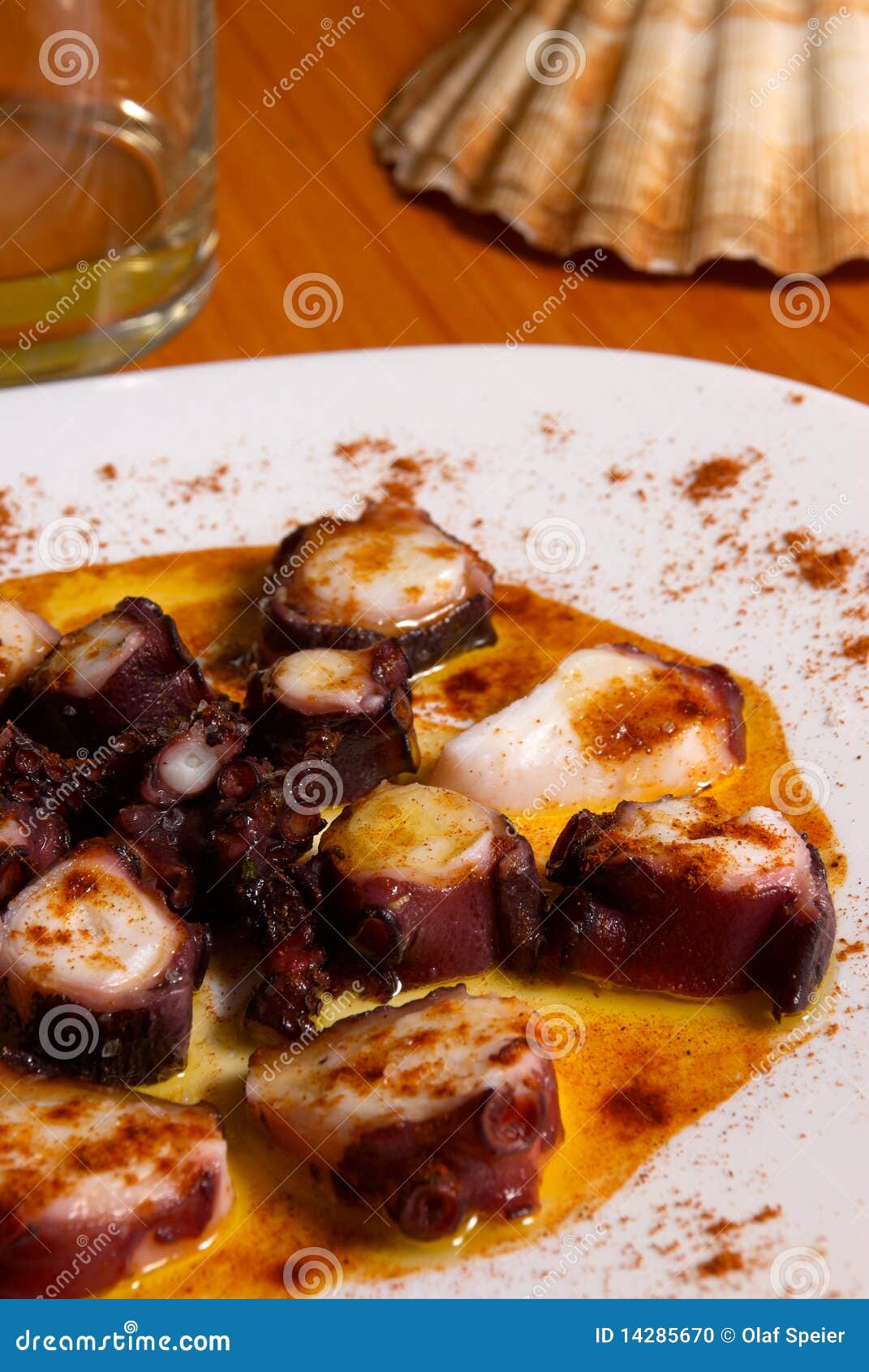Octopus tapa stock photo. Image of spanish, ribeiro, tapa - 14285670