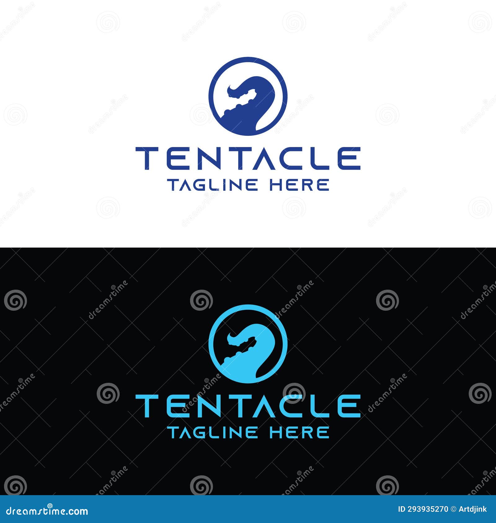 Octopus Tentacle Logo Design Vector Symbol Stock Vector - Illustration ...