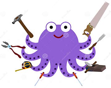 Octopus tools stock illustration. Illustration of chisel - 38848458