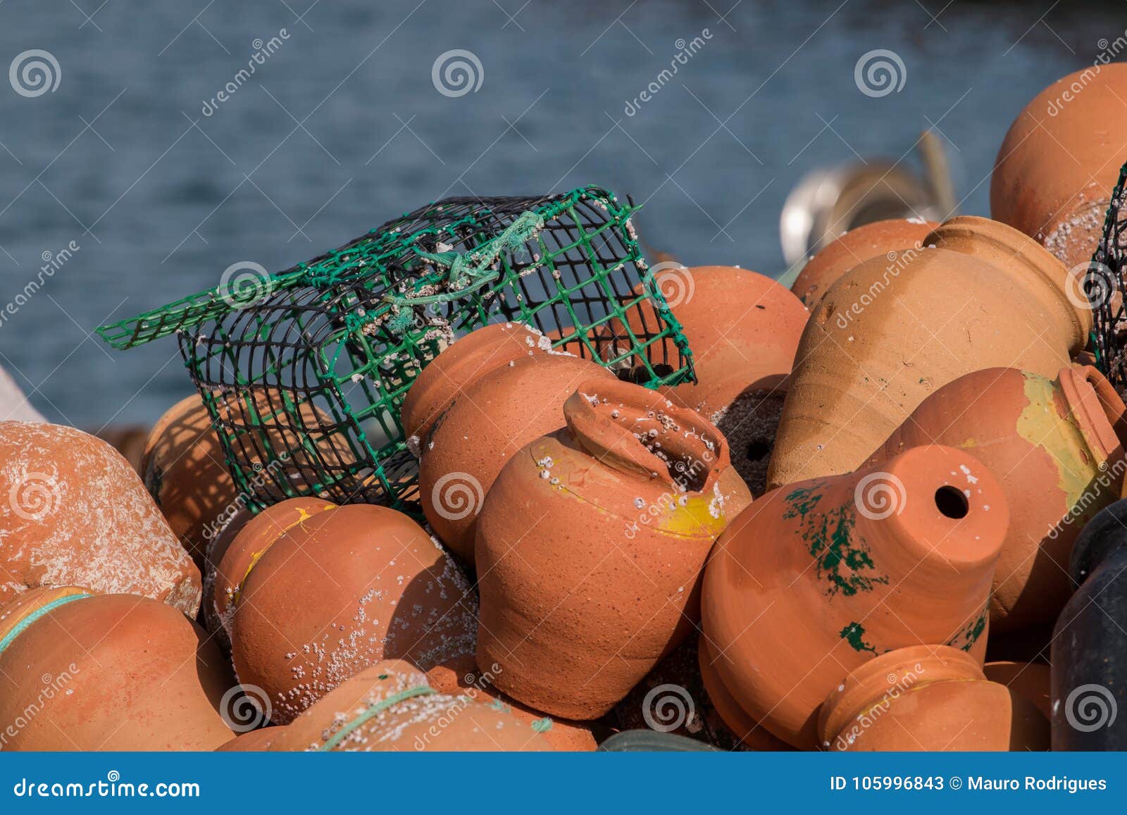 Octopus traps stock image. Image of brown, gear, tools - 105996843
