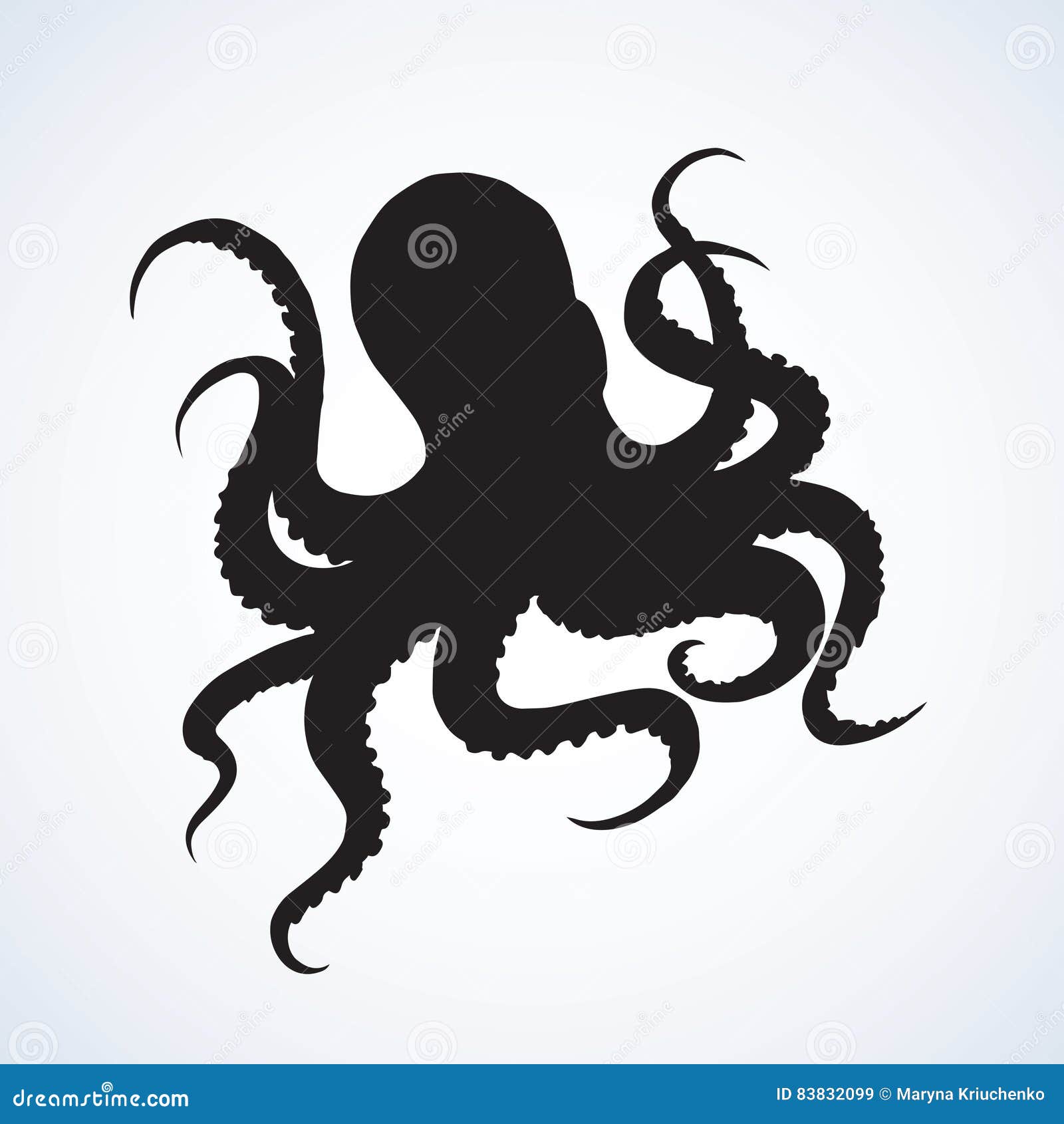 Octopus. Vector drawing stock vector. Illustration of nature - 83832099