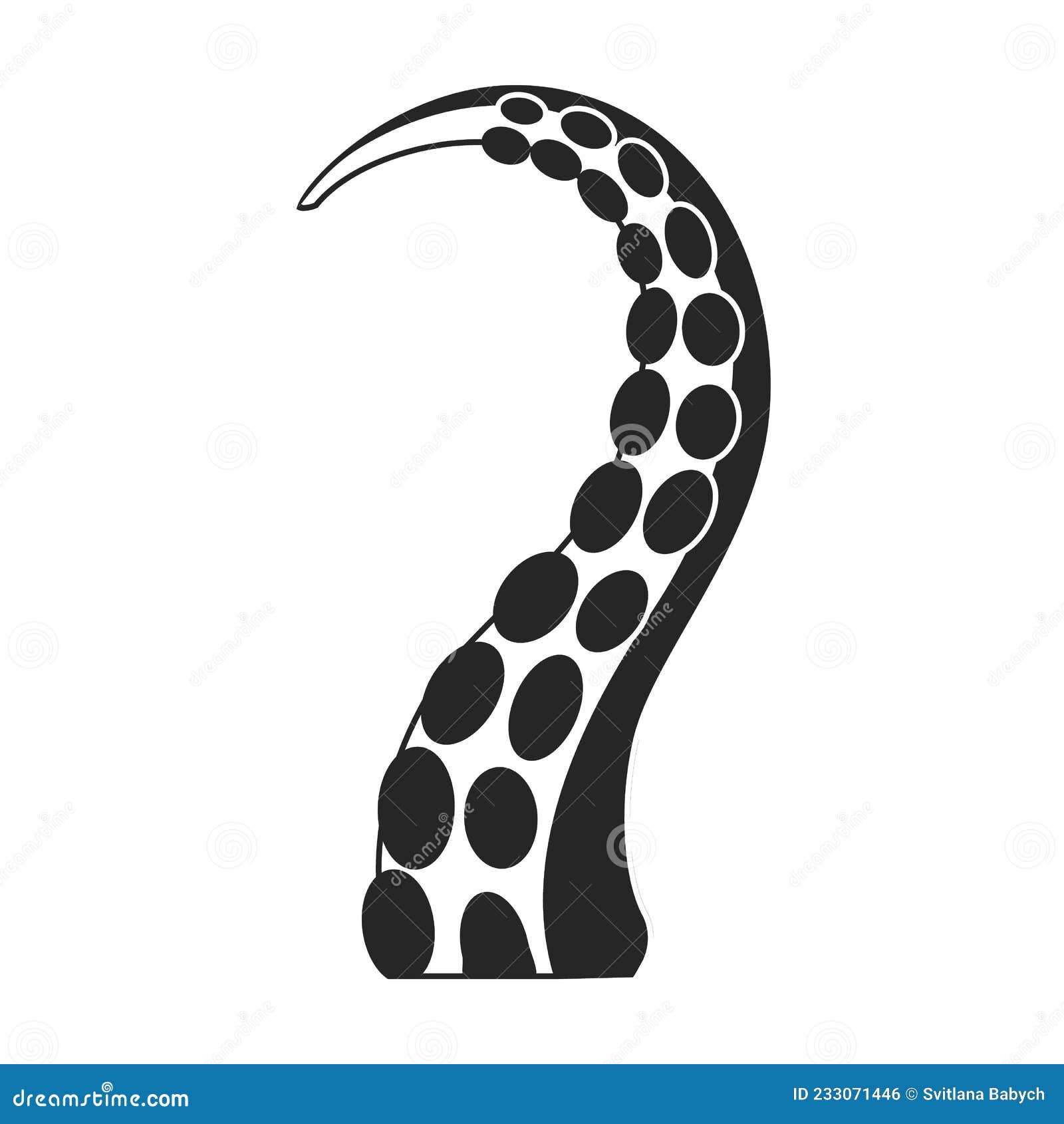 Octopus Vector Icon.Black Vector Icon Isolated on White Background ...