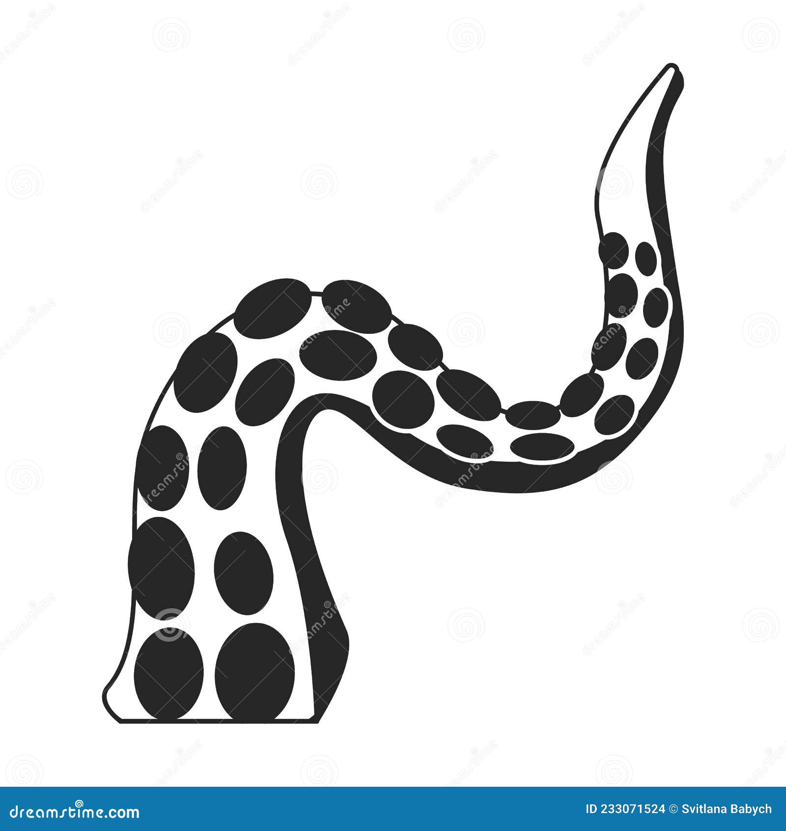 Octopus Vector Icon.Black Vector Icon Isolated on White Background ...