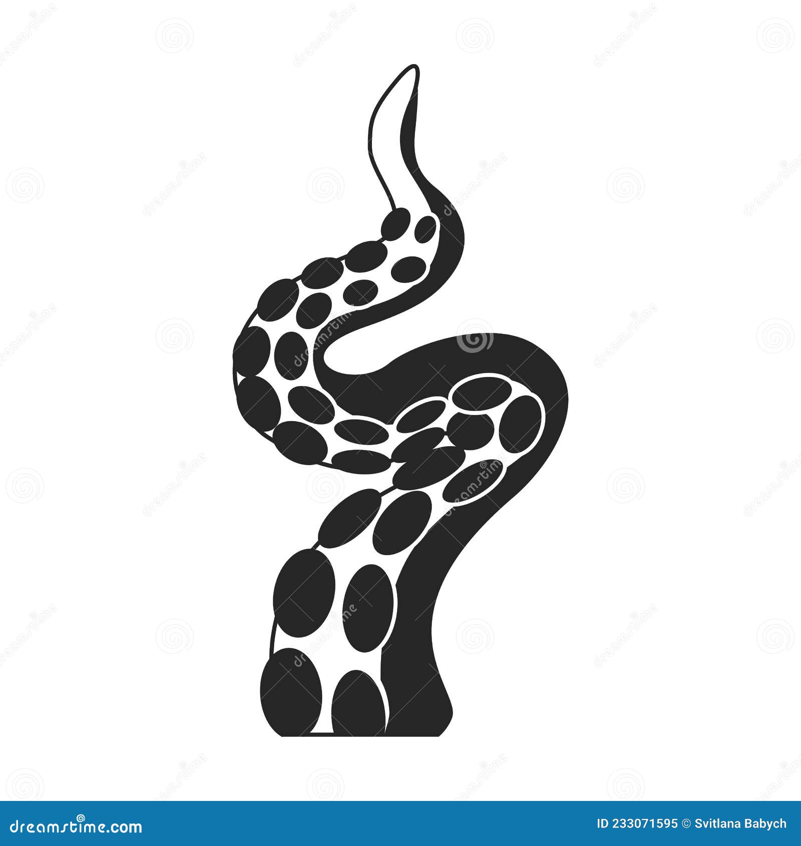 Octopus Vector Icon.Black Vector Icon Isolated on White Background ...