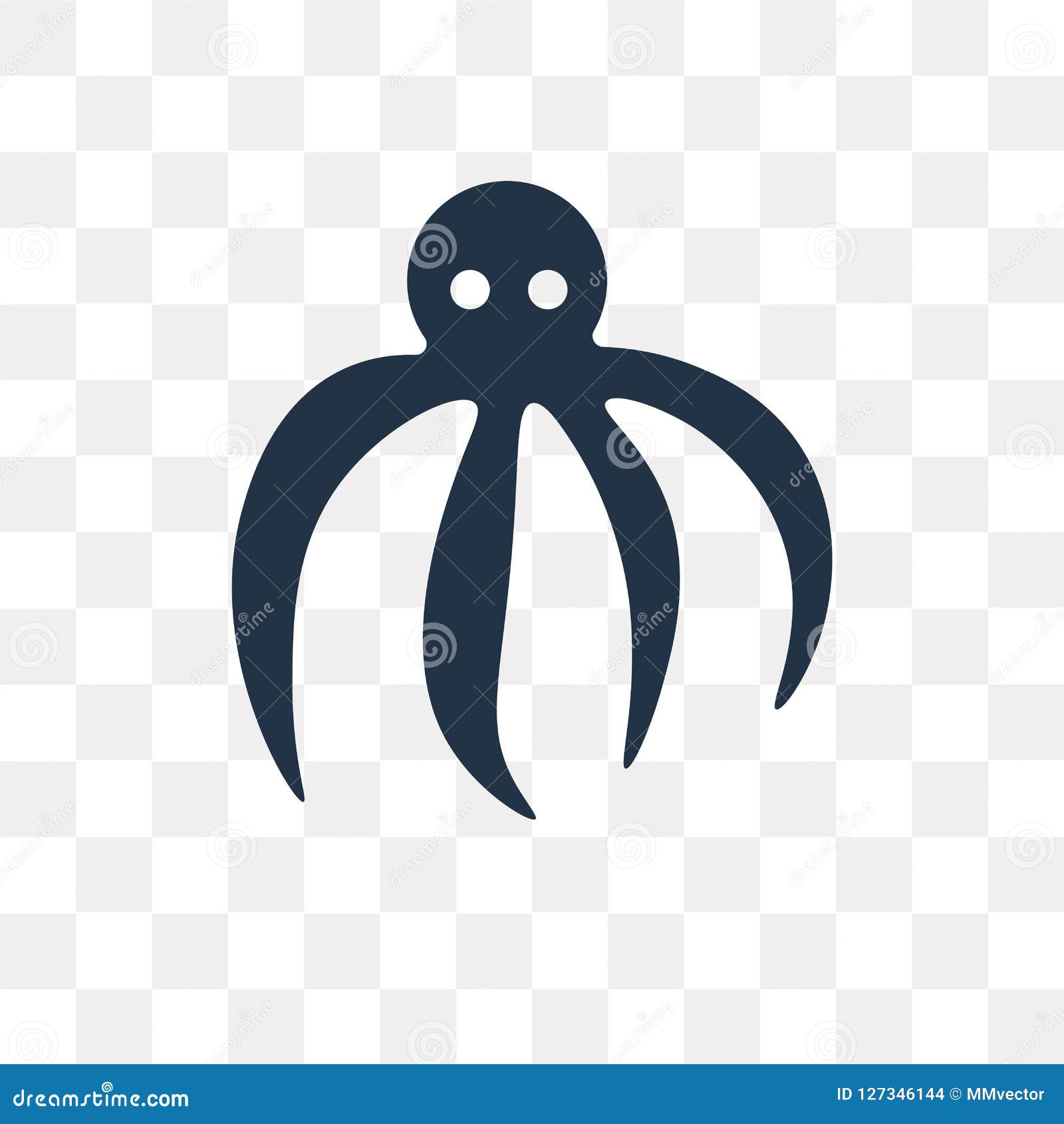 Octopus Vector Icon Isolated on Transparent Background, Octopus Stock ...
