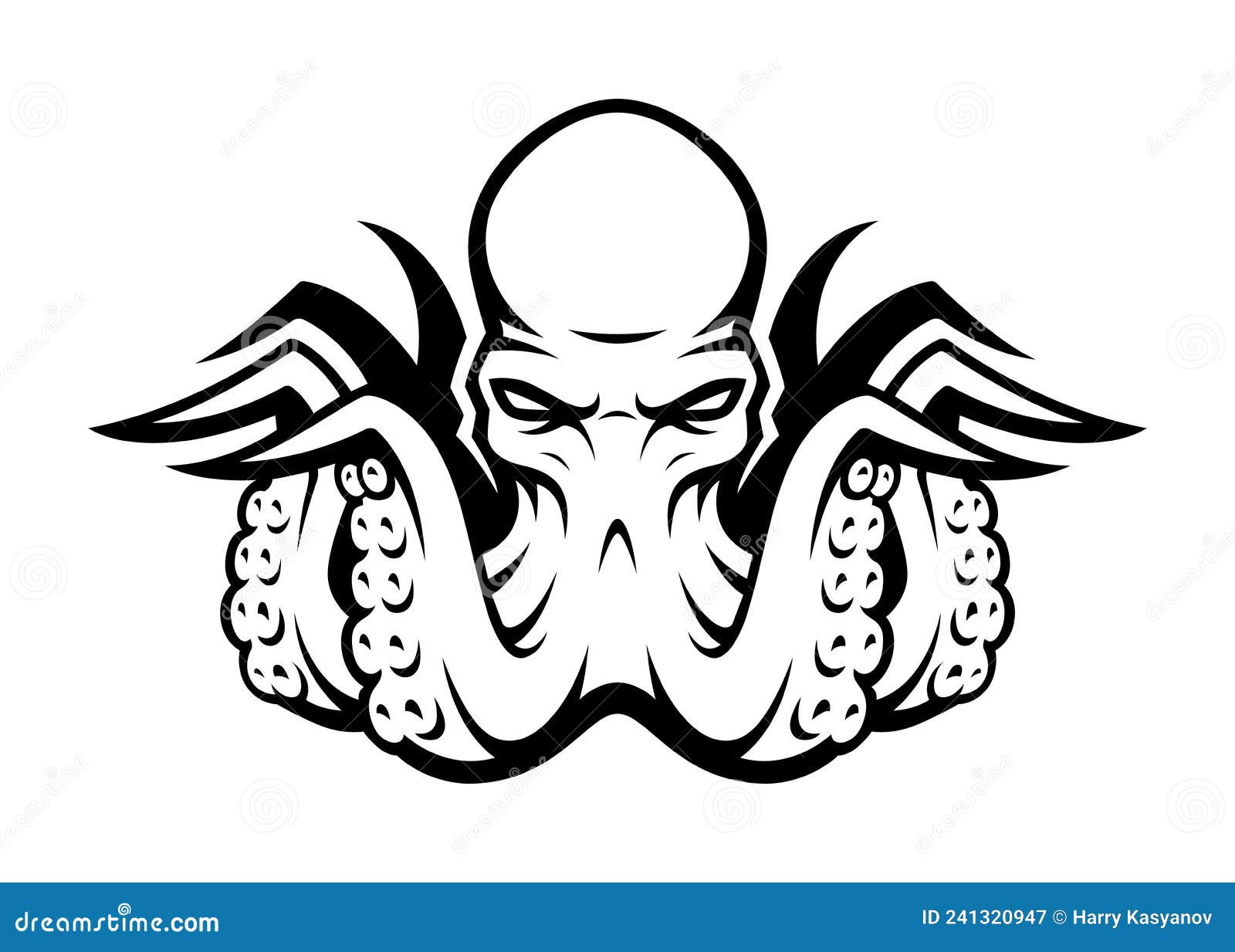 Octopus Vector Logo stock vector. Illustration of wild - 241320947