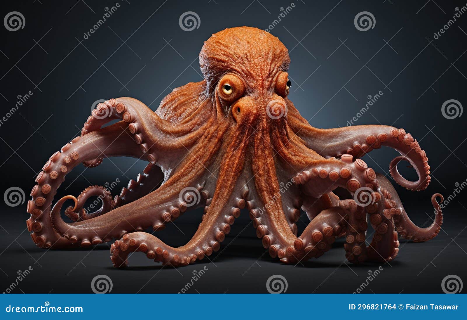 Octopus on a White Background -Generative Ai Stock Photo - Image of ...