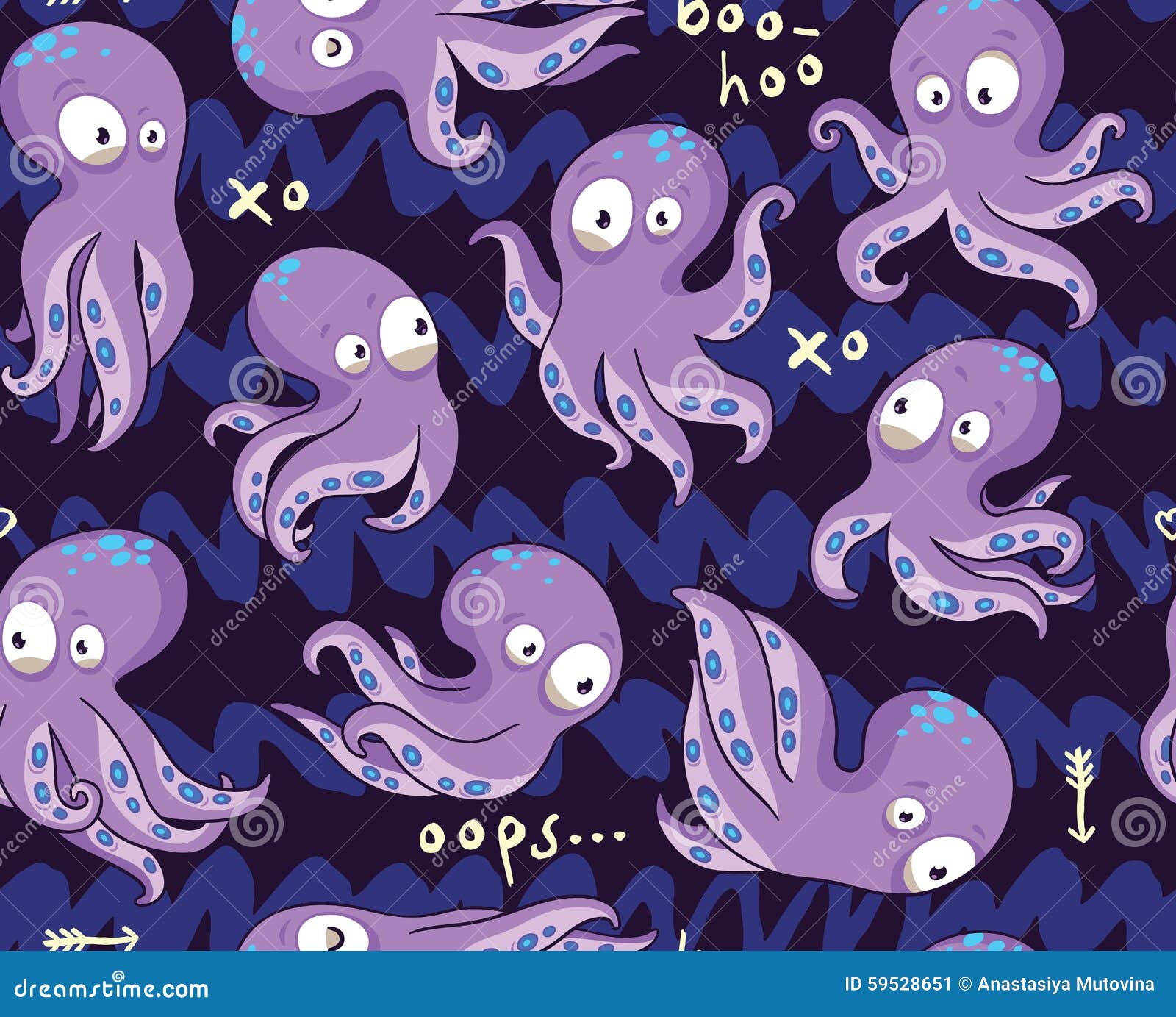 Violet Octopuses Stock Illustrations – 14 Violet Octopuses Stock ...