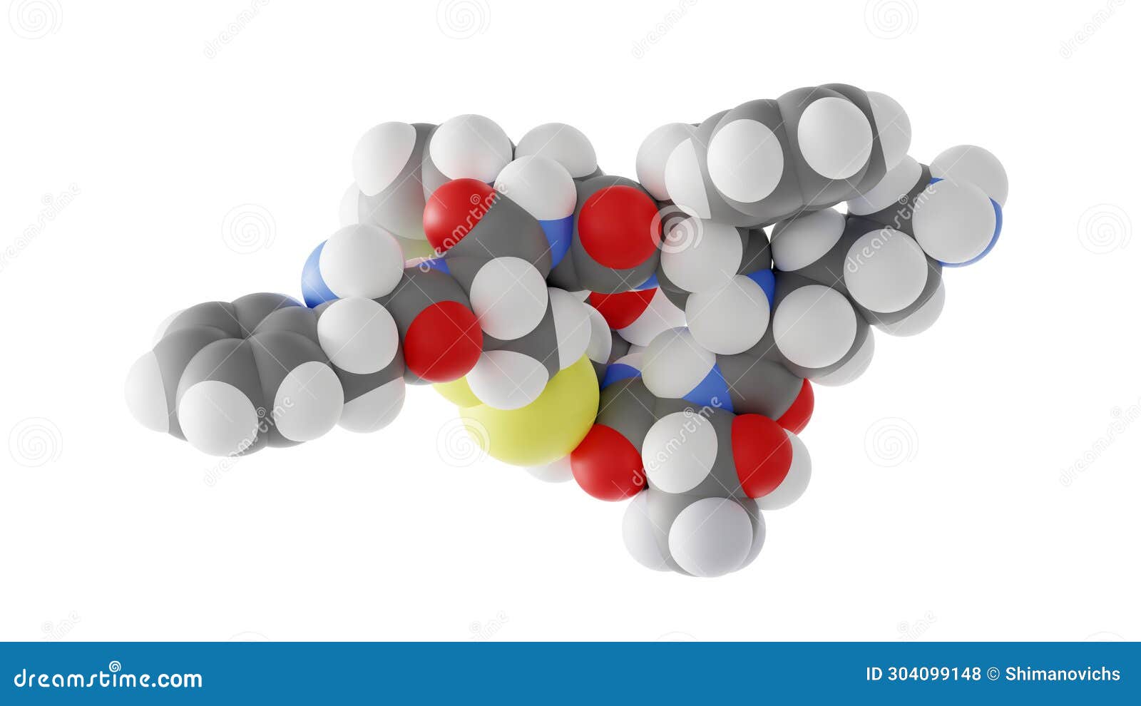 Octreotide Molecule, Octapeptide, Molecular Structure, Isolated 3d ...